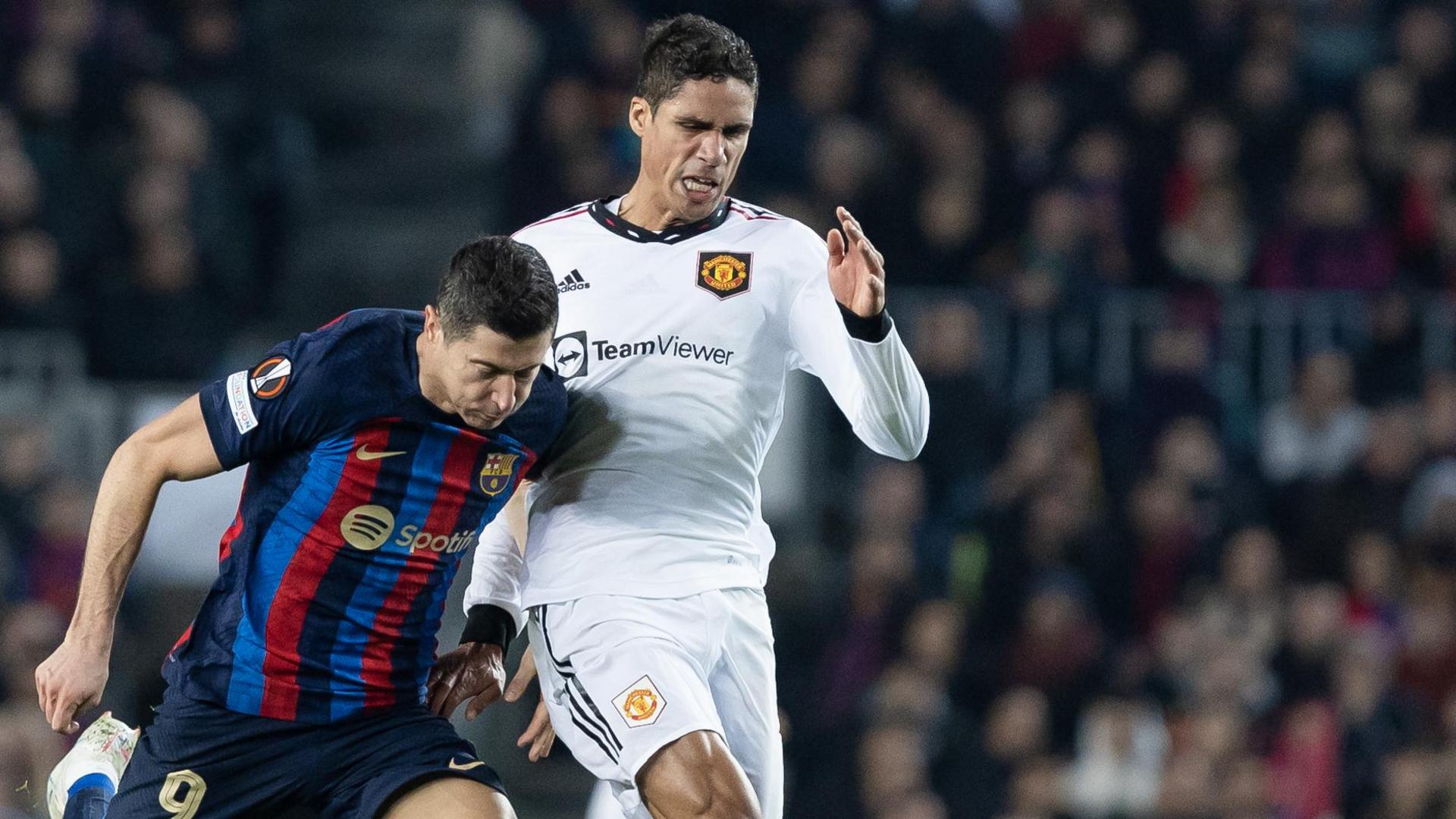 'Manchester United's next goal is to beat teams like Barca' - Varane ...