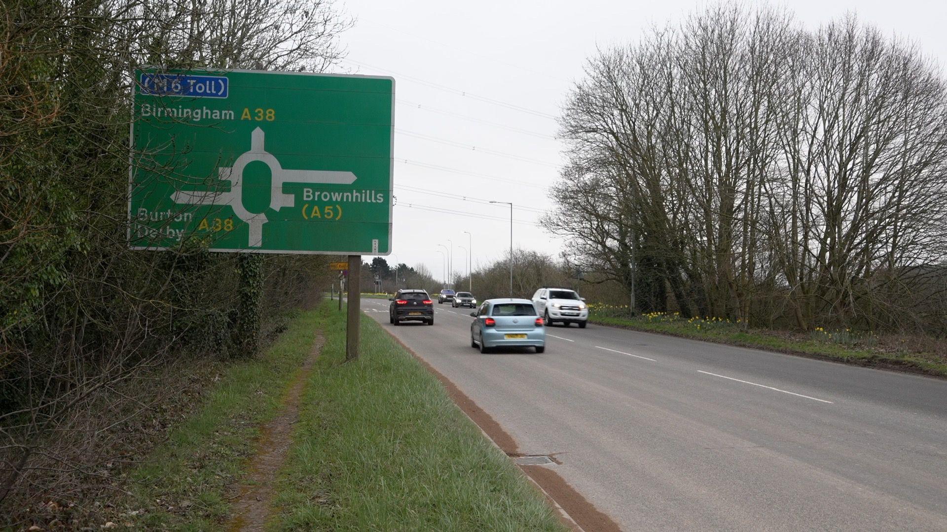 Boy, 7, killed on A38 in Lichfield after being hit by a car - BBC News