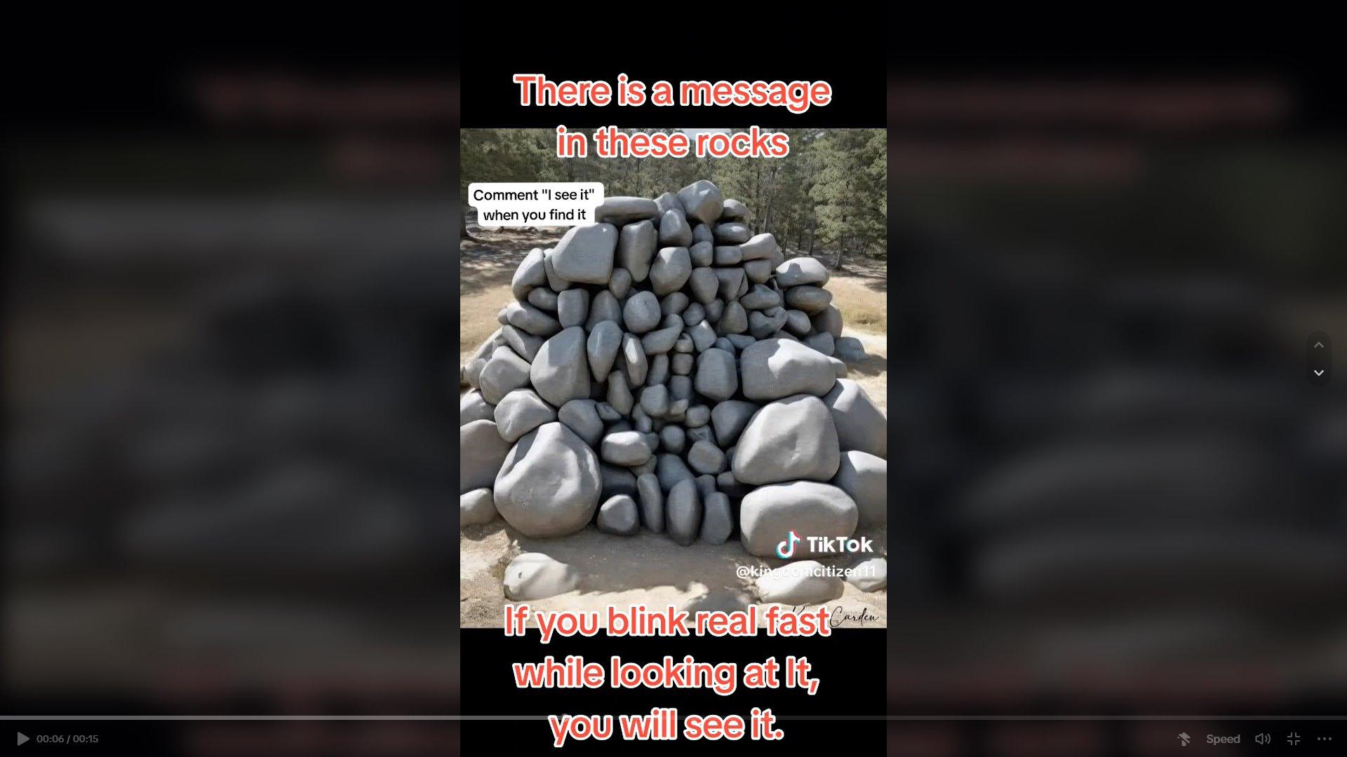 Optical Illusion: What's the message hidden in these rocks? - BBC Newsround