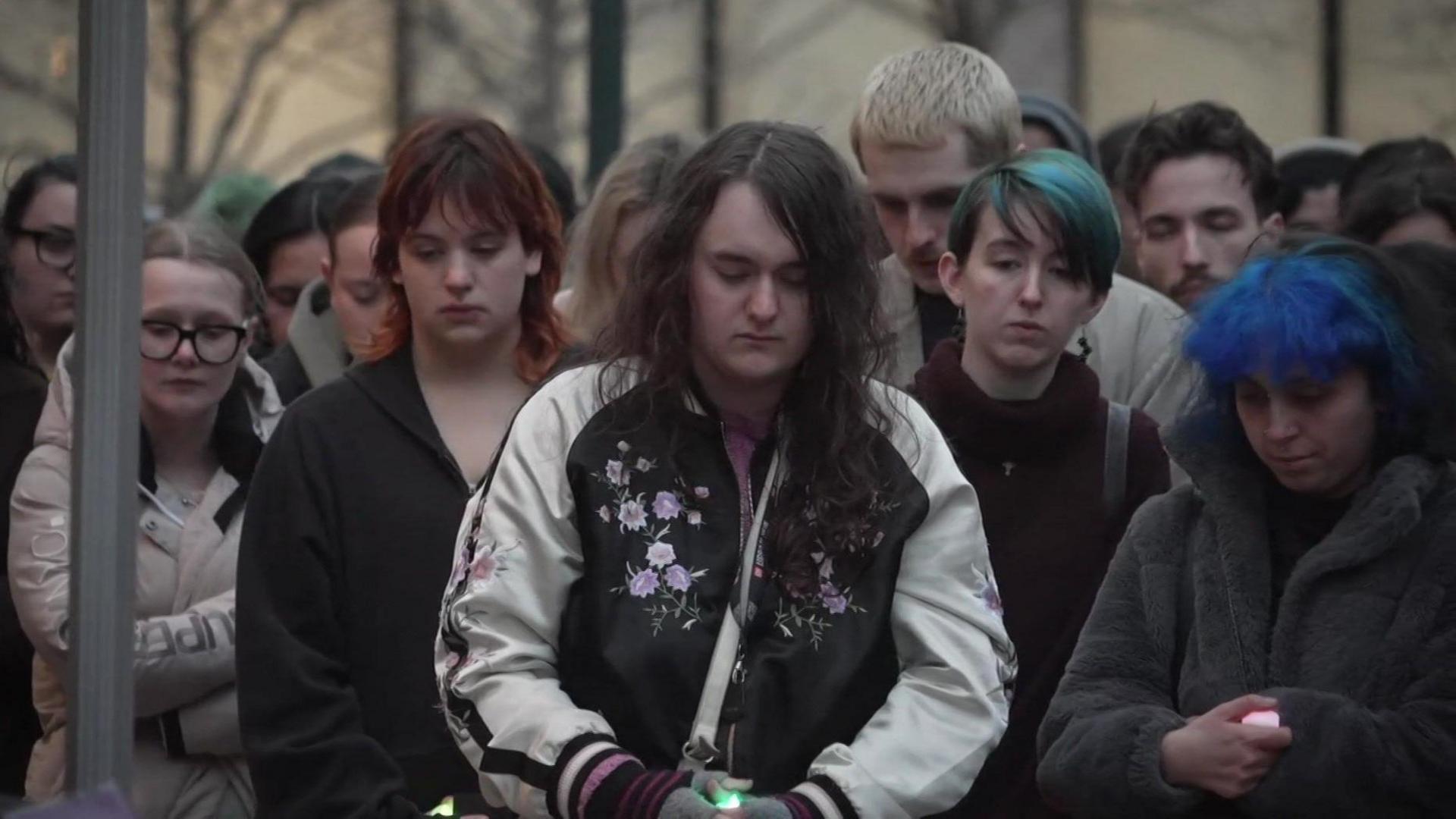 Preston student Carla Georgescu remembered at vigil - BBC News
