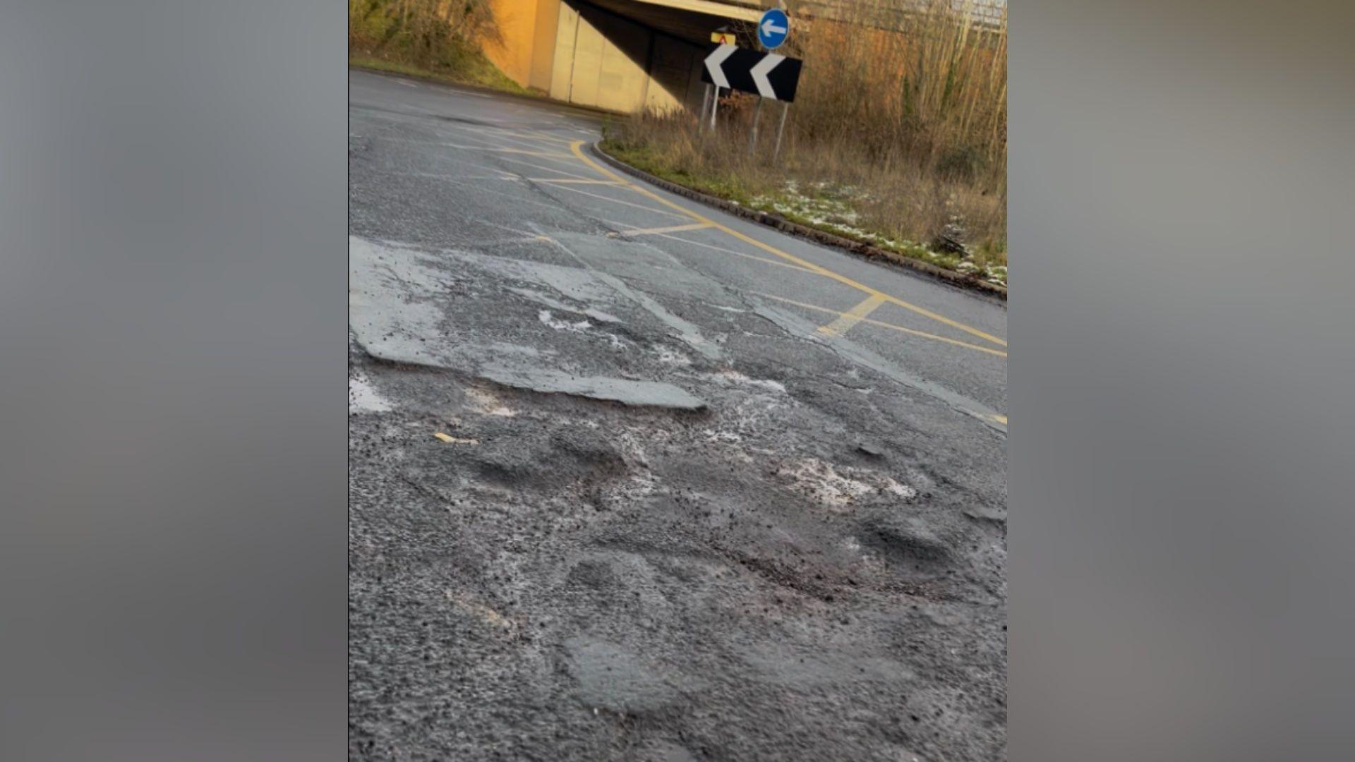 National Pothole Day: The South's roads in pictures - BBC News