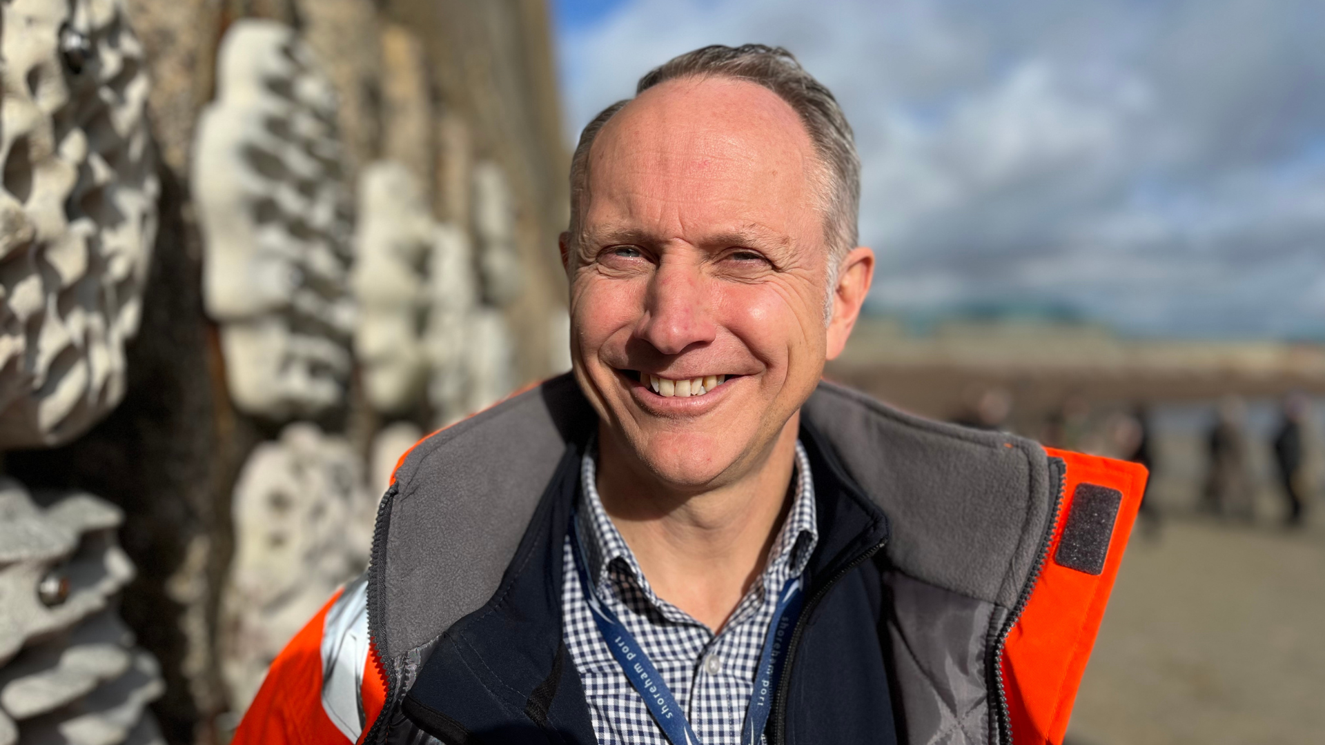 What are the tiles and cubes on Shoreham Port's harbour wall? - BBC News