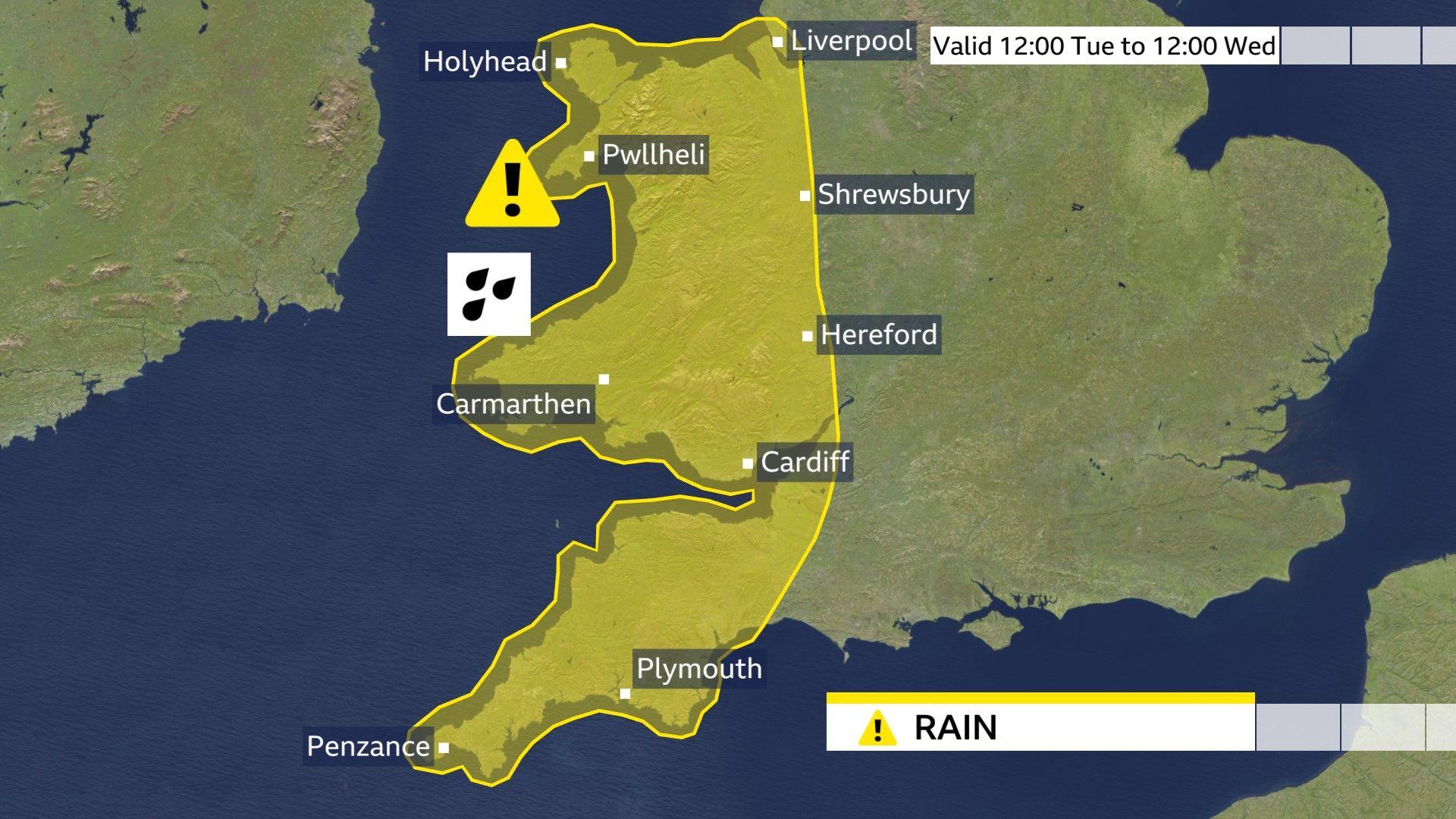 Rain warning issued with April showers in the Easter forecast - BBC Weather