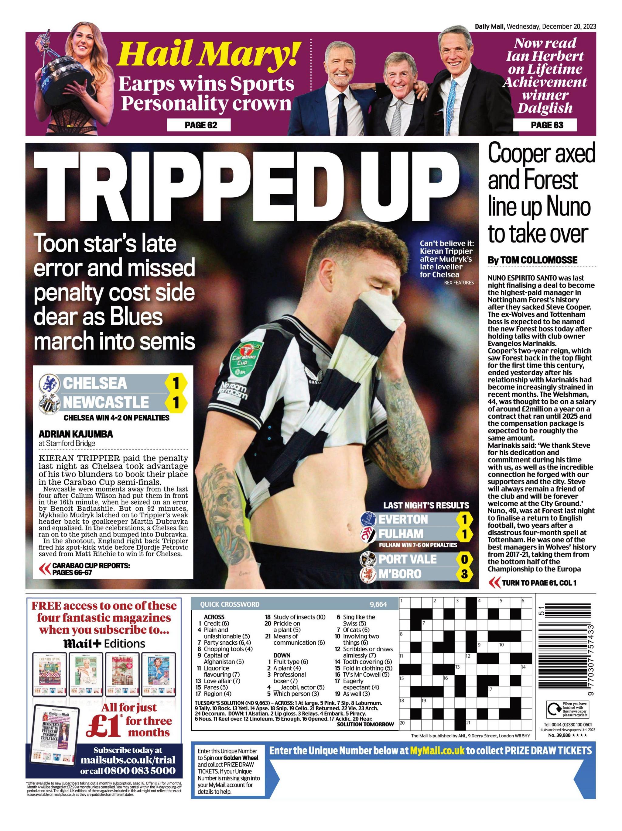 Wednesday's back pages - BBC Sport