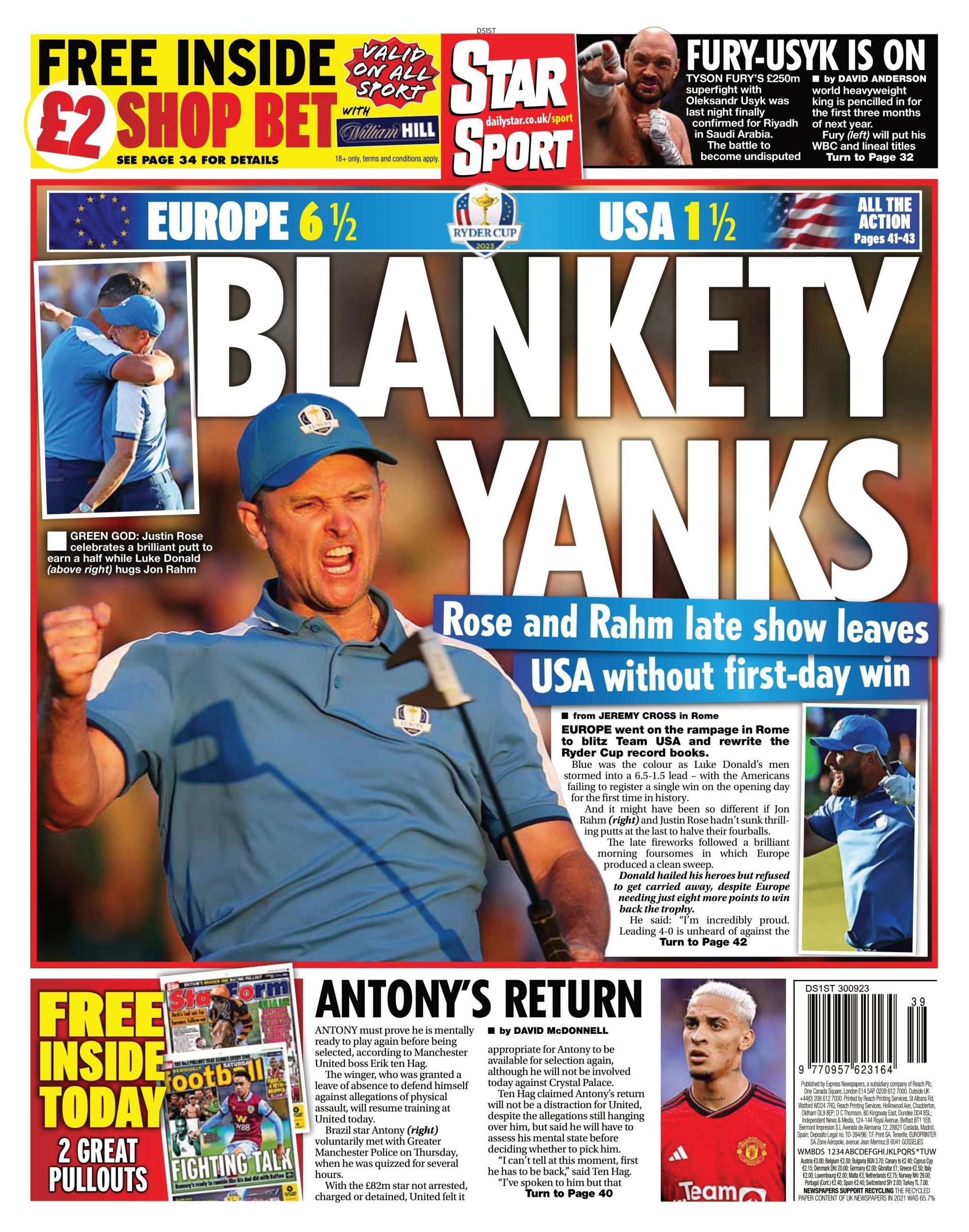 Saturday's back pages - BBC Sport