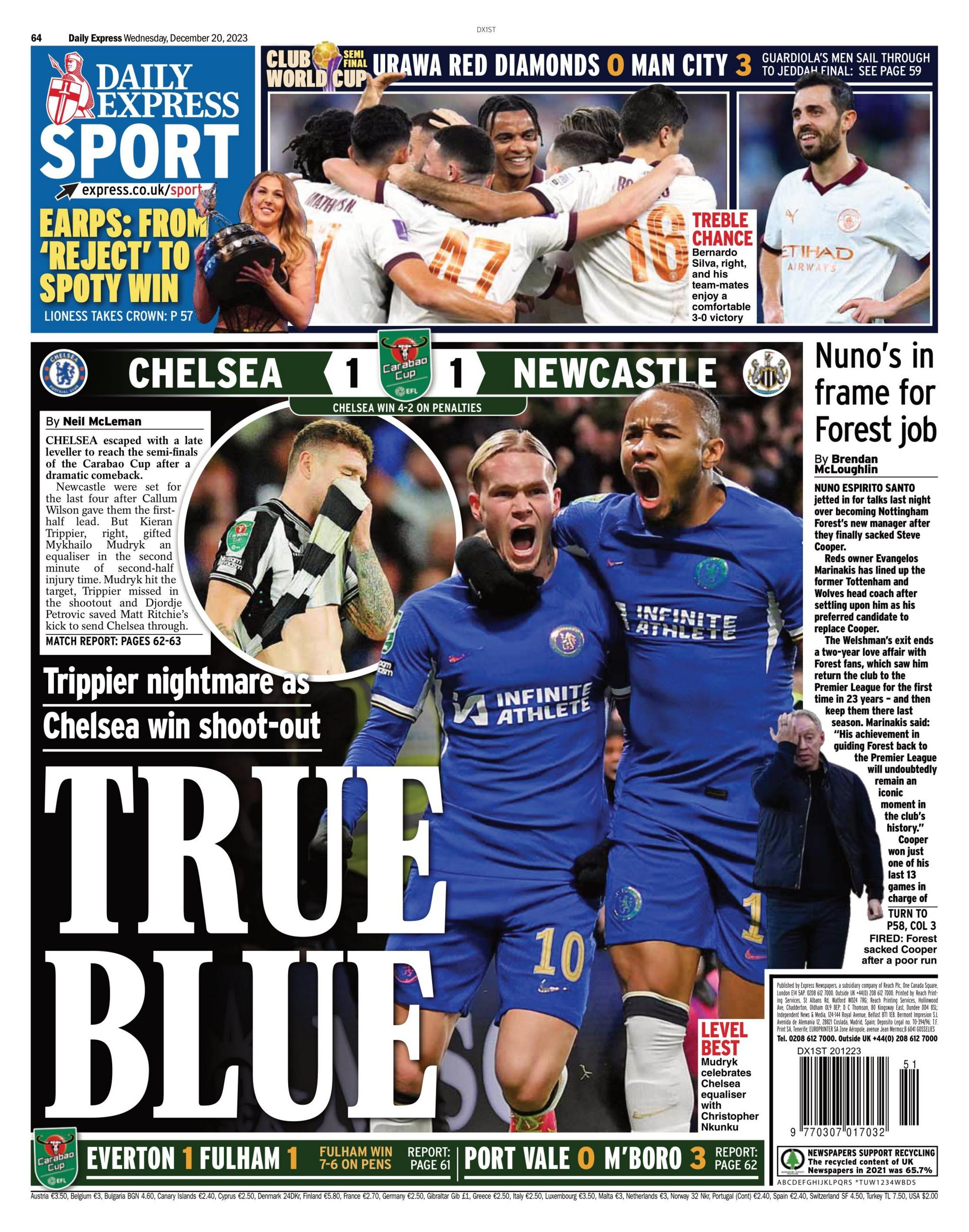 Wednesday's back pages - BBC Sport