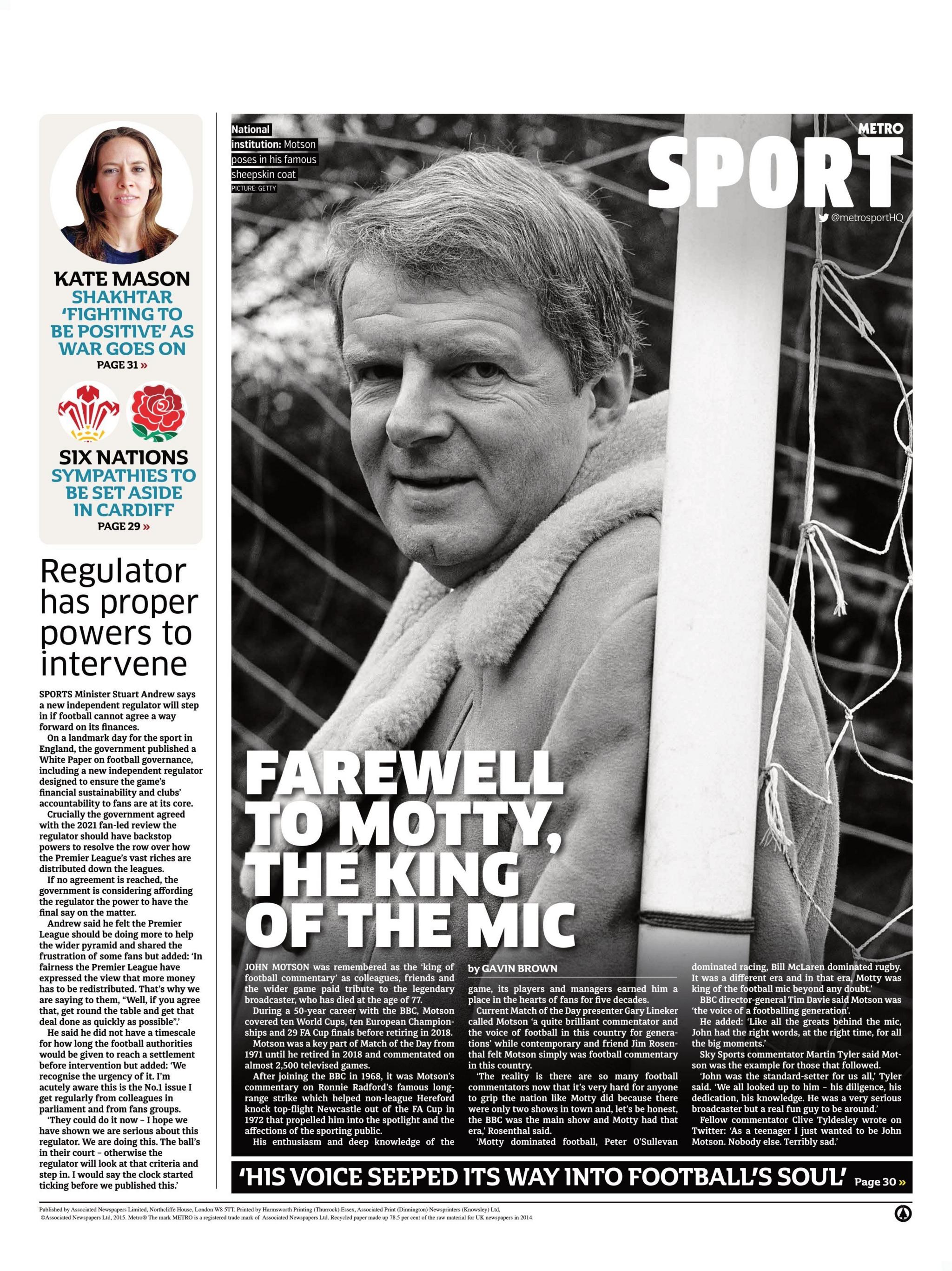 Friday's back pages - BBC Sport