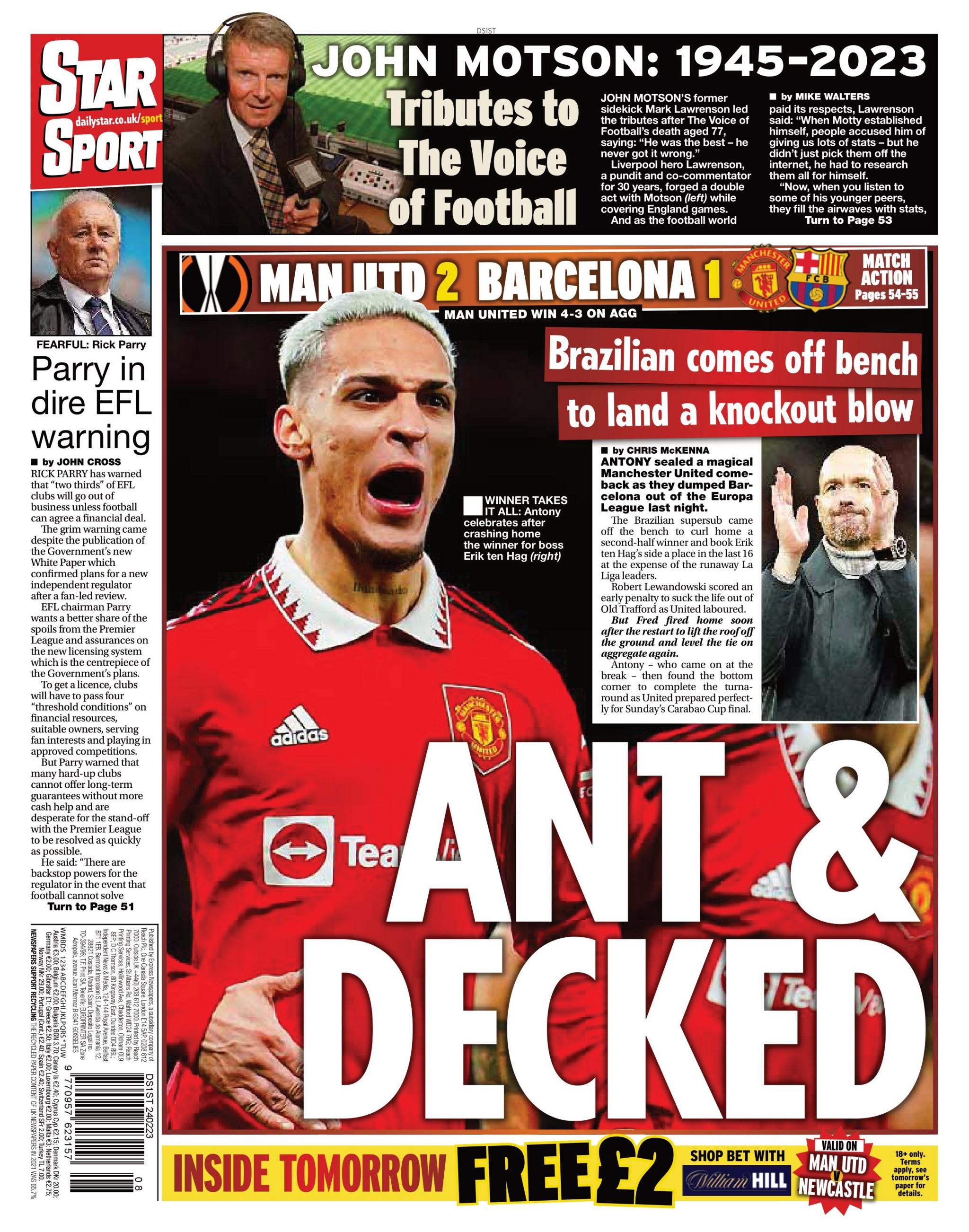 Friday's back pages - BBC Sport