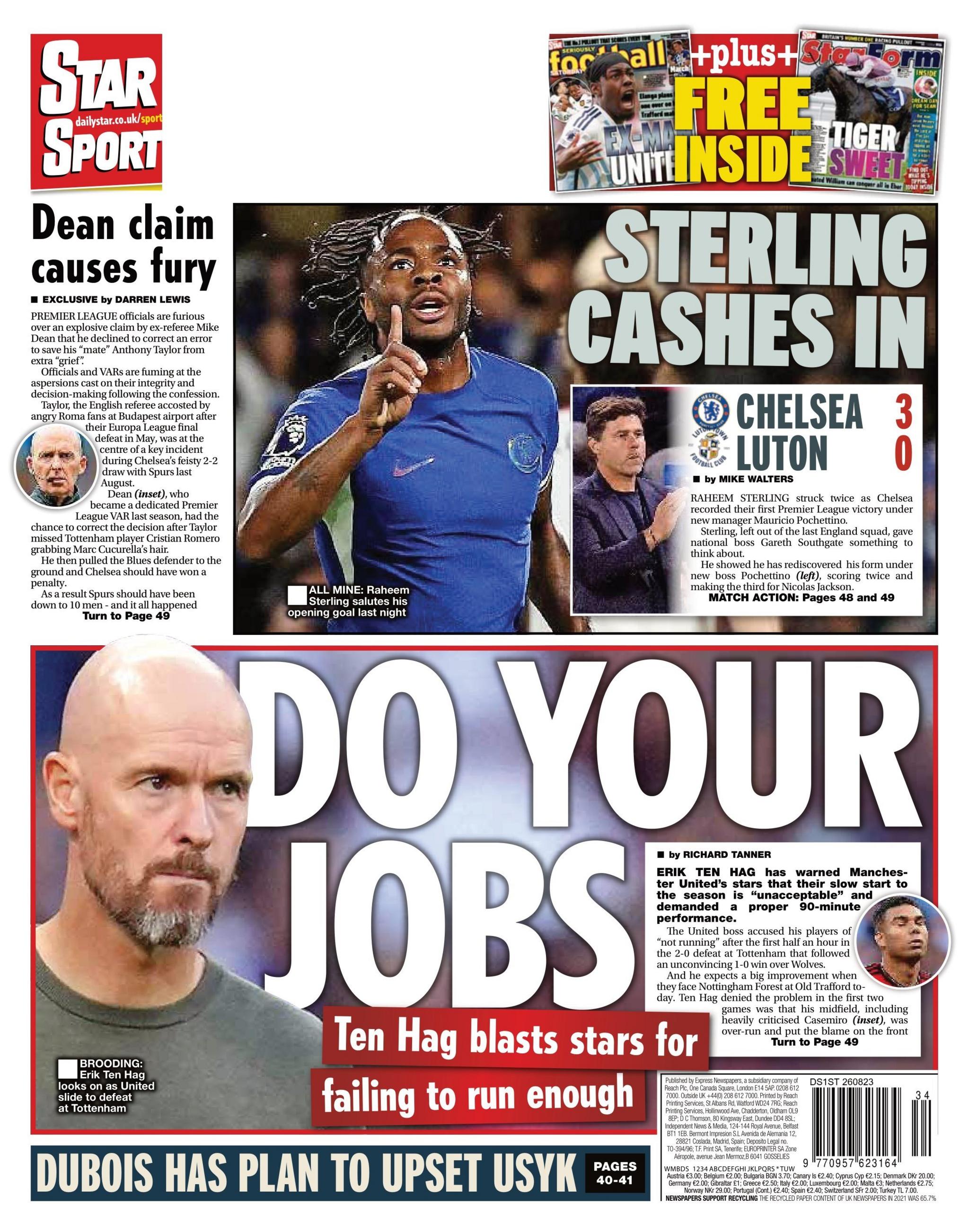 Saturday back pages - BBC Sport