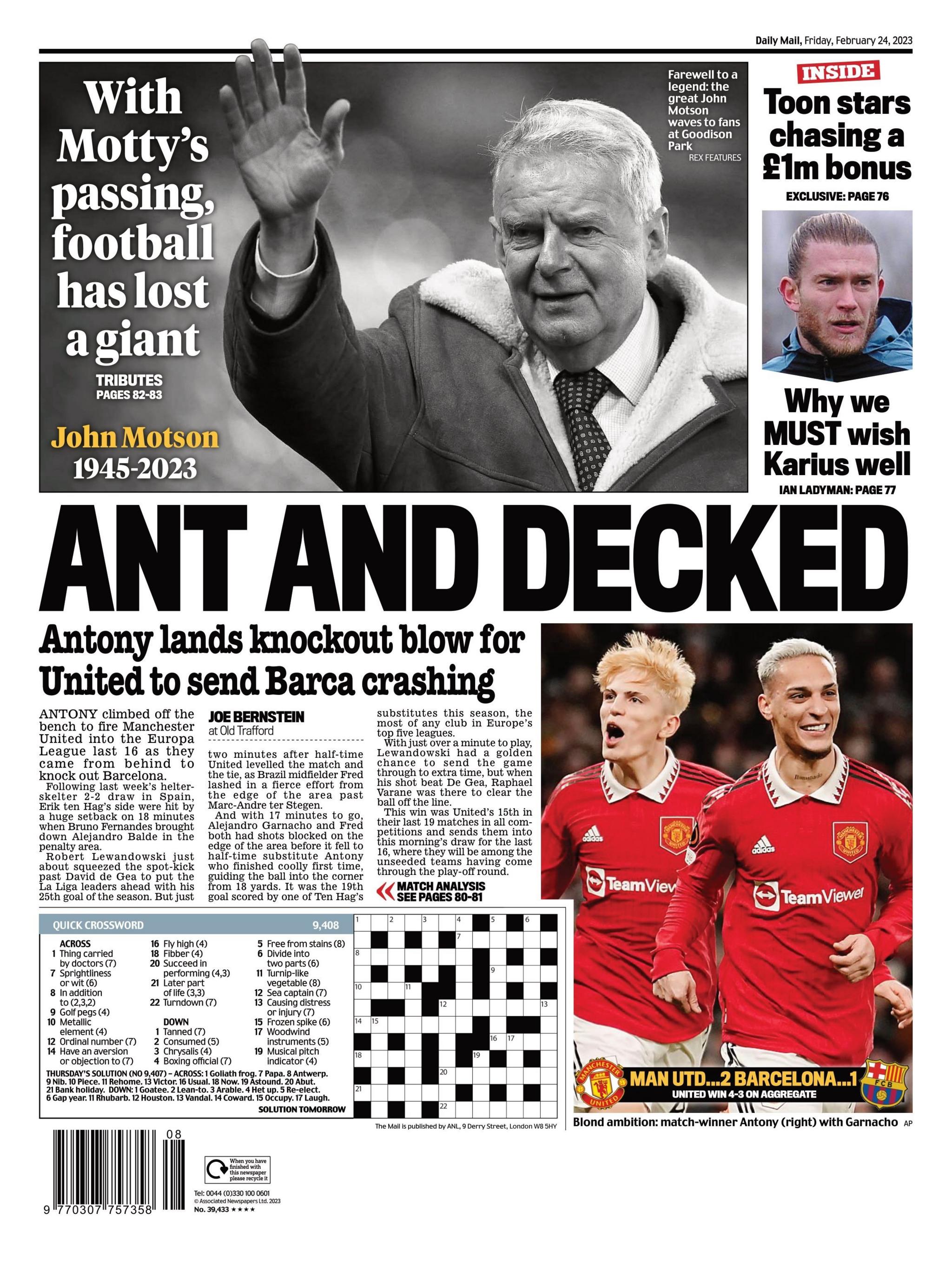 Friday's back pages - BBC Sport