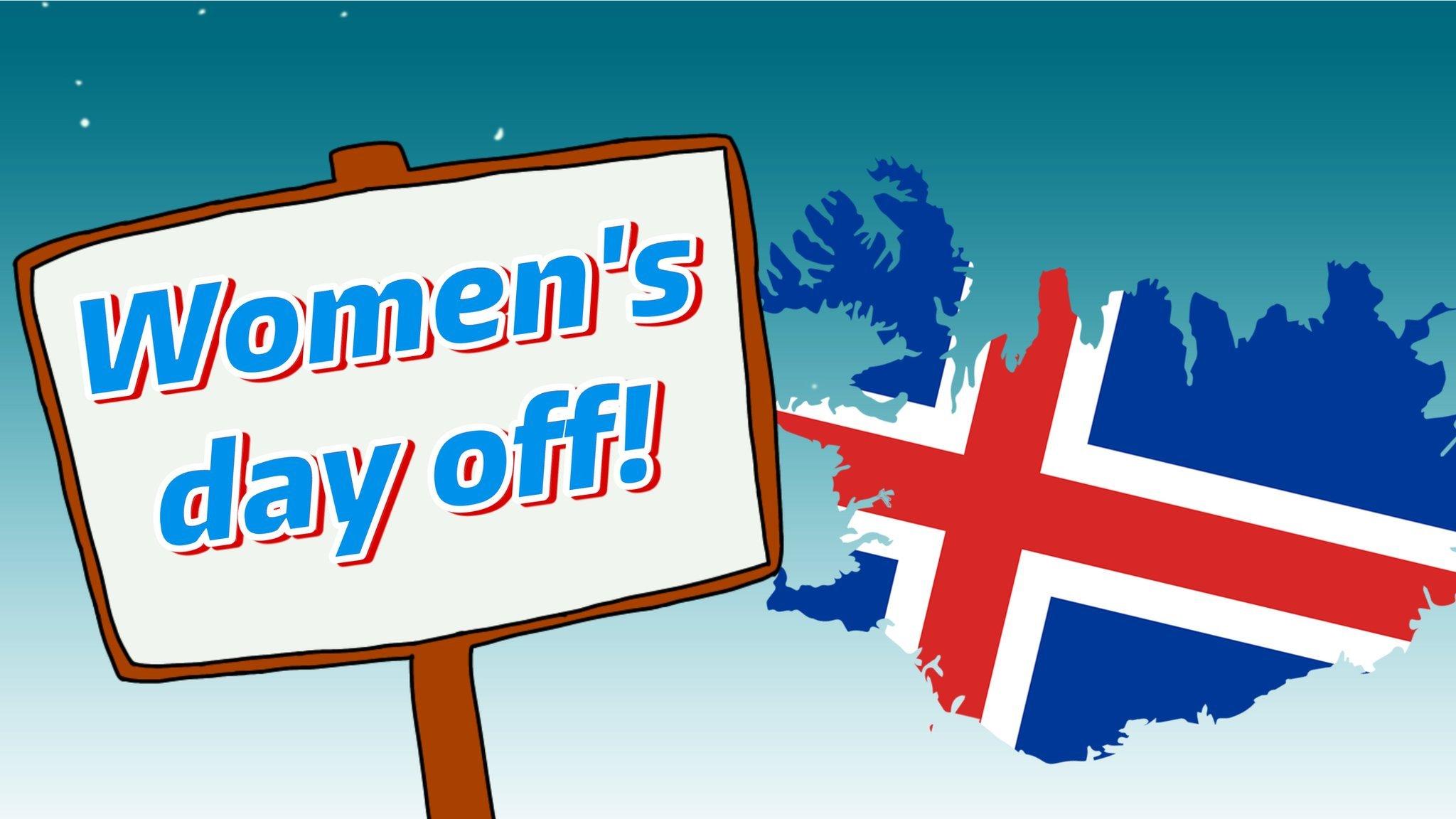 Iceland's prime minister joins thousands of women on strike - BBC Newsround