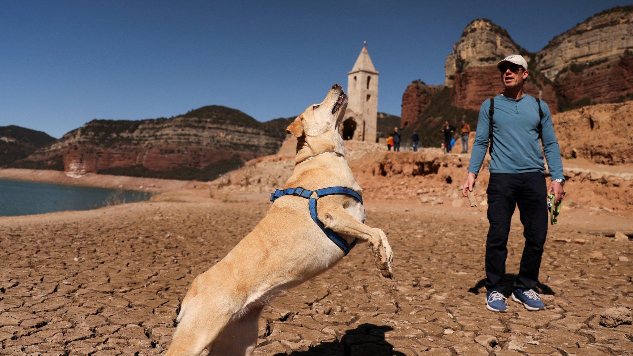 Spain Drought: Church of Sant Romà re-emerges from reservoir after ...