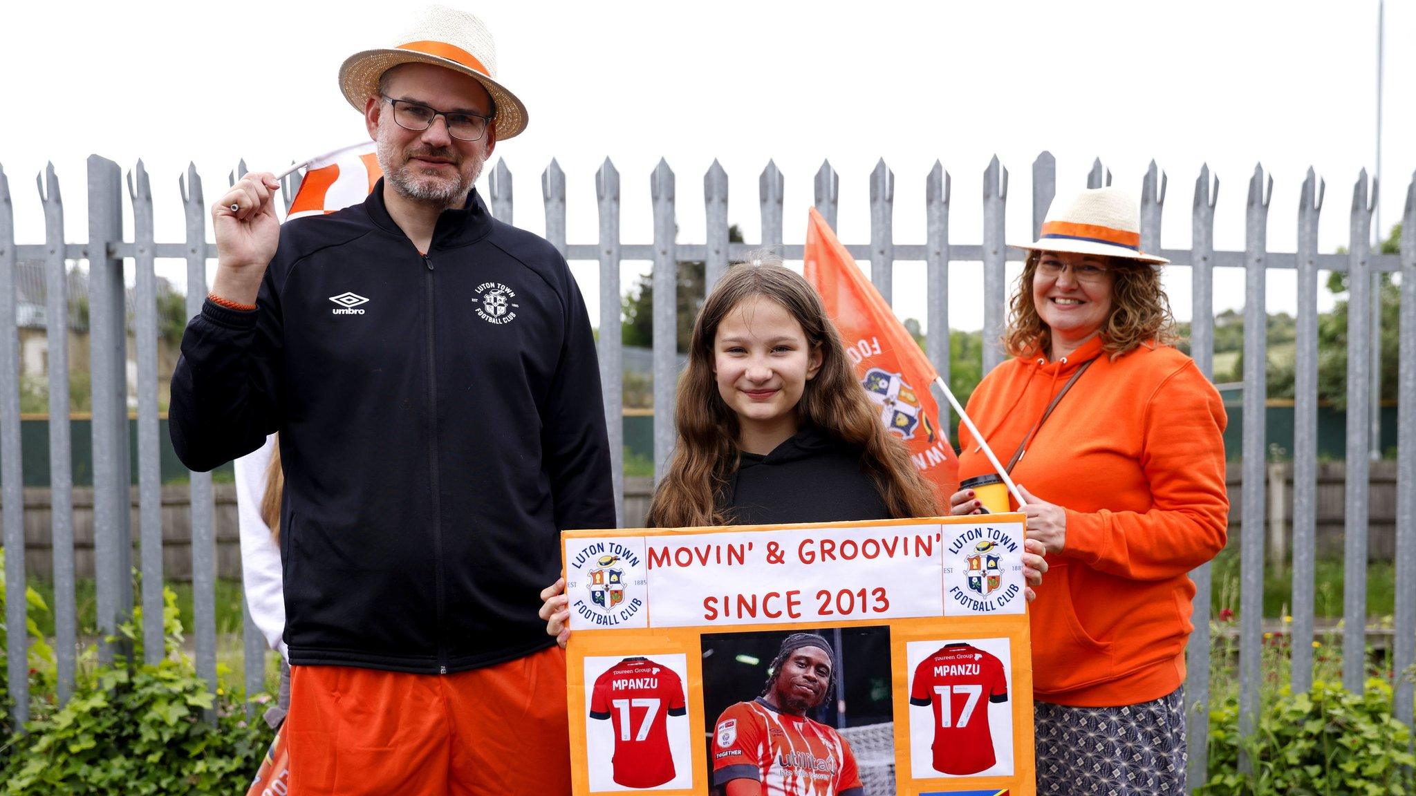 Luton Town celebrate promotion to the Premier League in style! - BBC ...