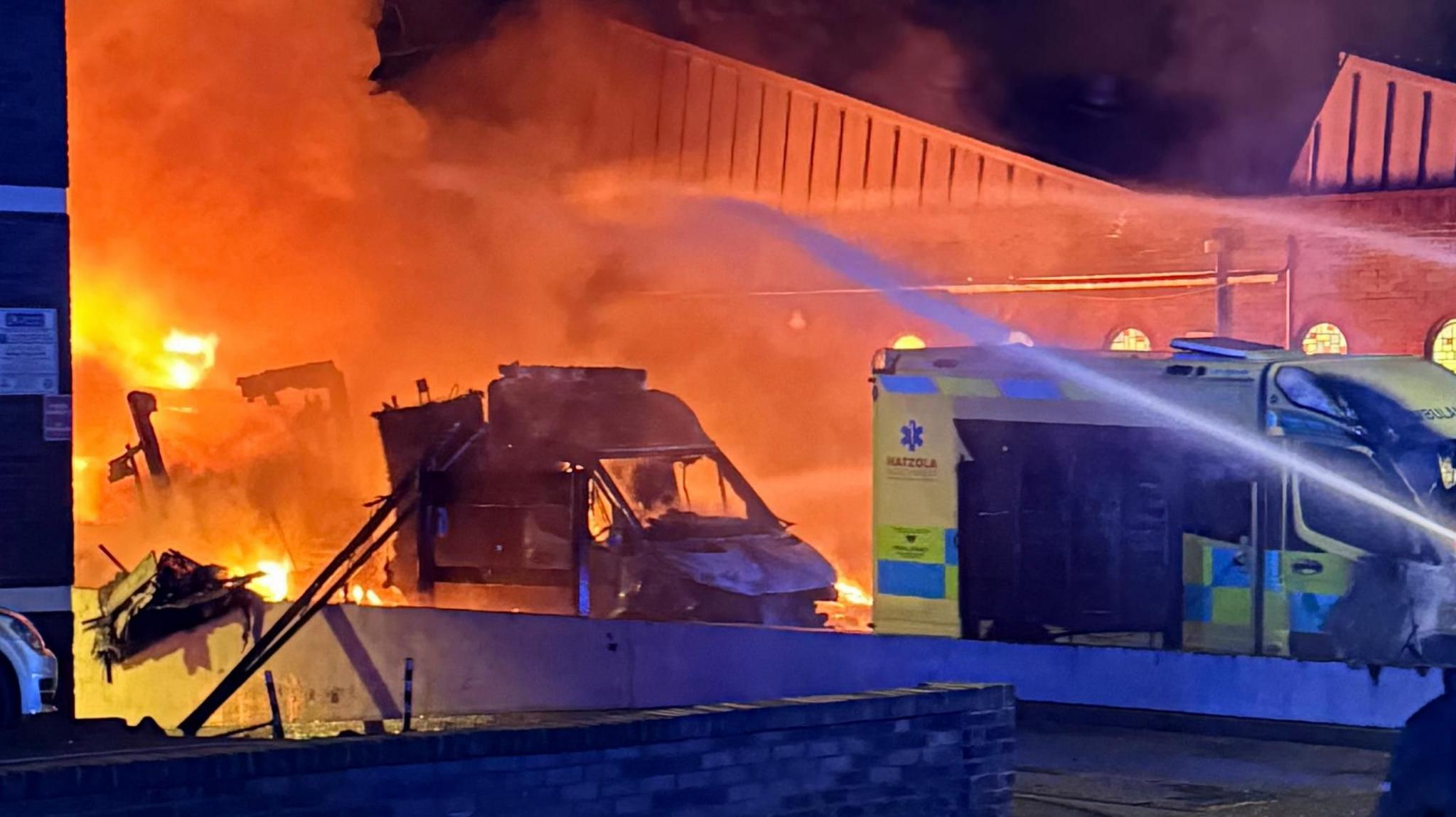 Two men arrested over Jewish charity ambulance arson attacks - BBC News