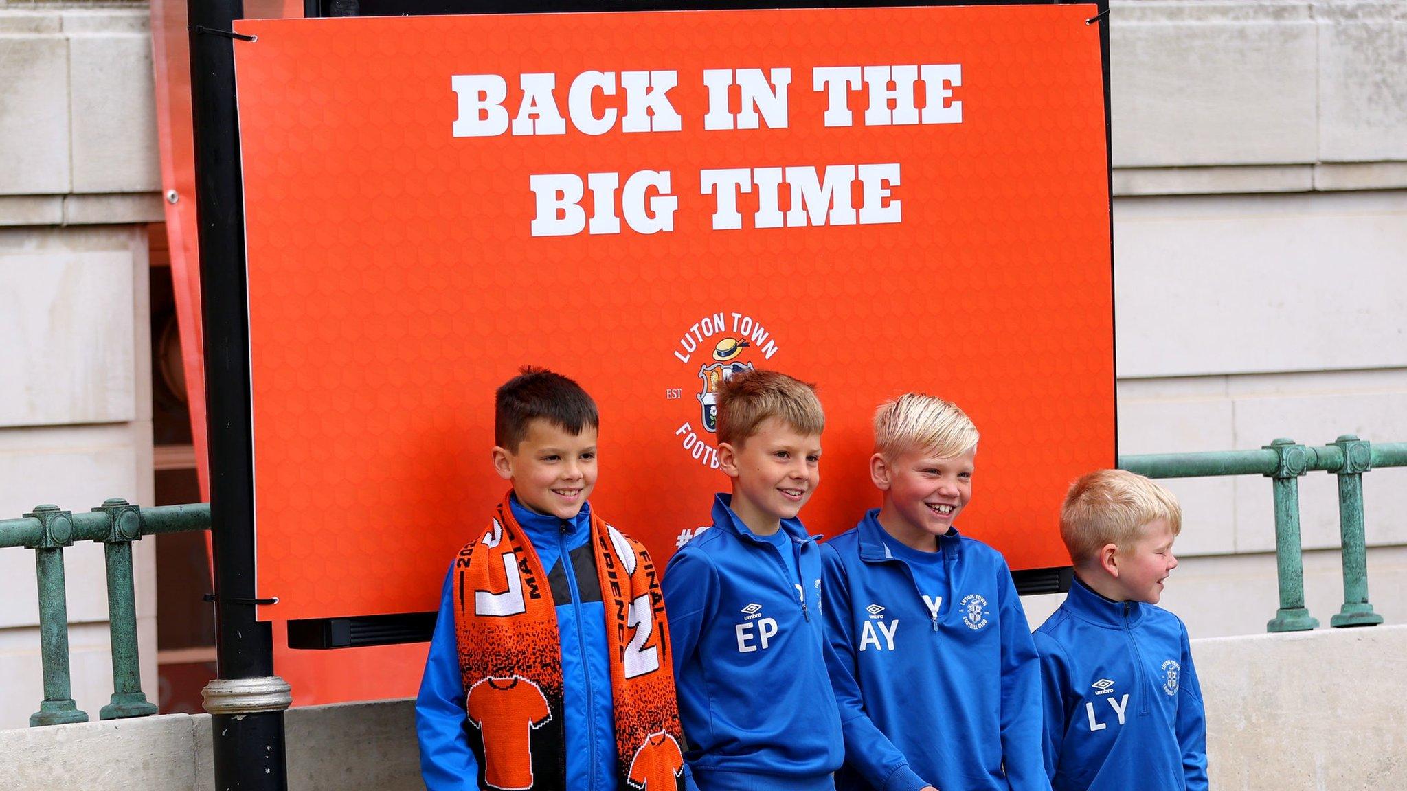 Luton Town celebrate promotion to the Premier League in style! - BBC ...