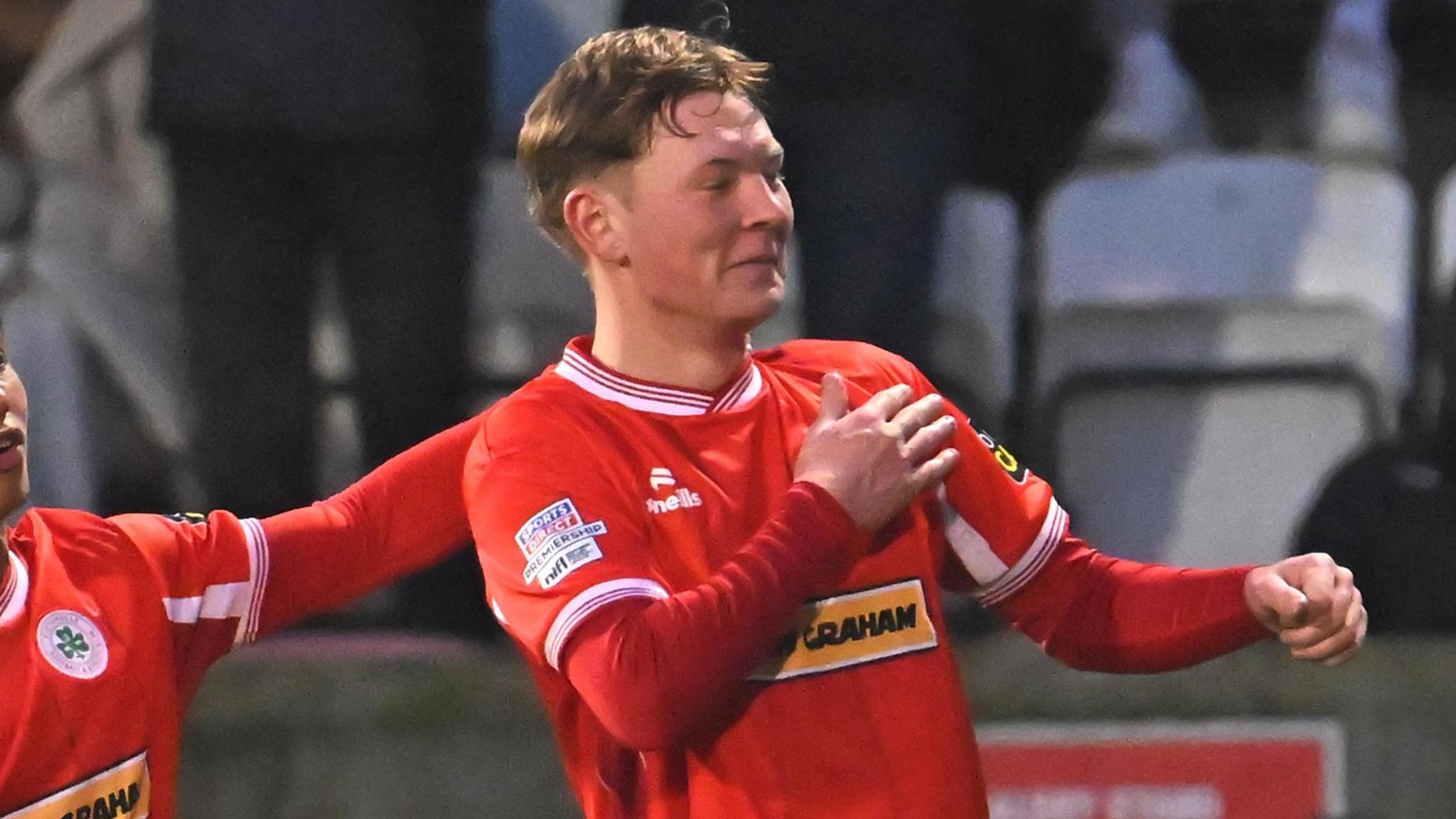 Irish Cup: Healy 'delighted' to score on Cliftonville debut - BBC Sport