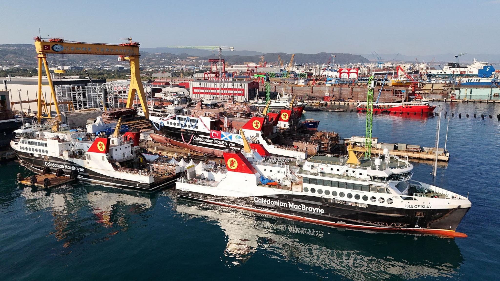 New CalMac ferry MV Isle of Islay handed over by Turkish shipyard - BBC ...