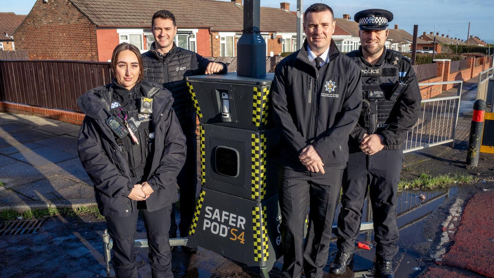 Seaham anti-crime pod damaged a week after installation - BBC News