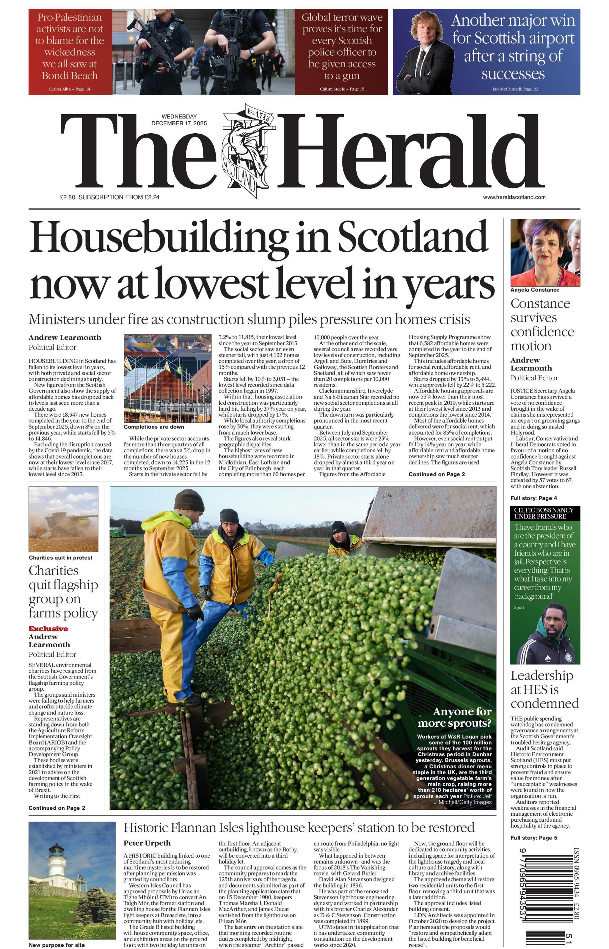 Scotland's papers: Grangemouth investment and housebuilding slump - BBC ...