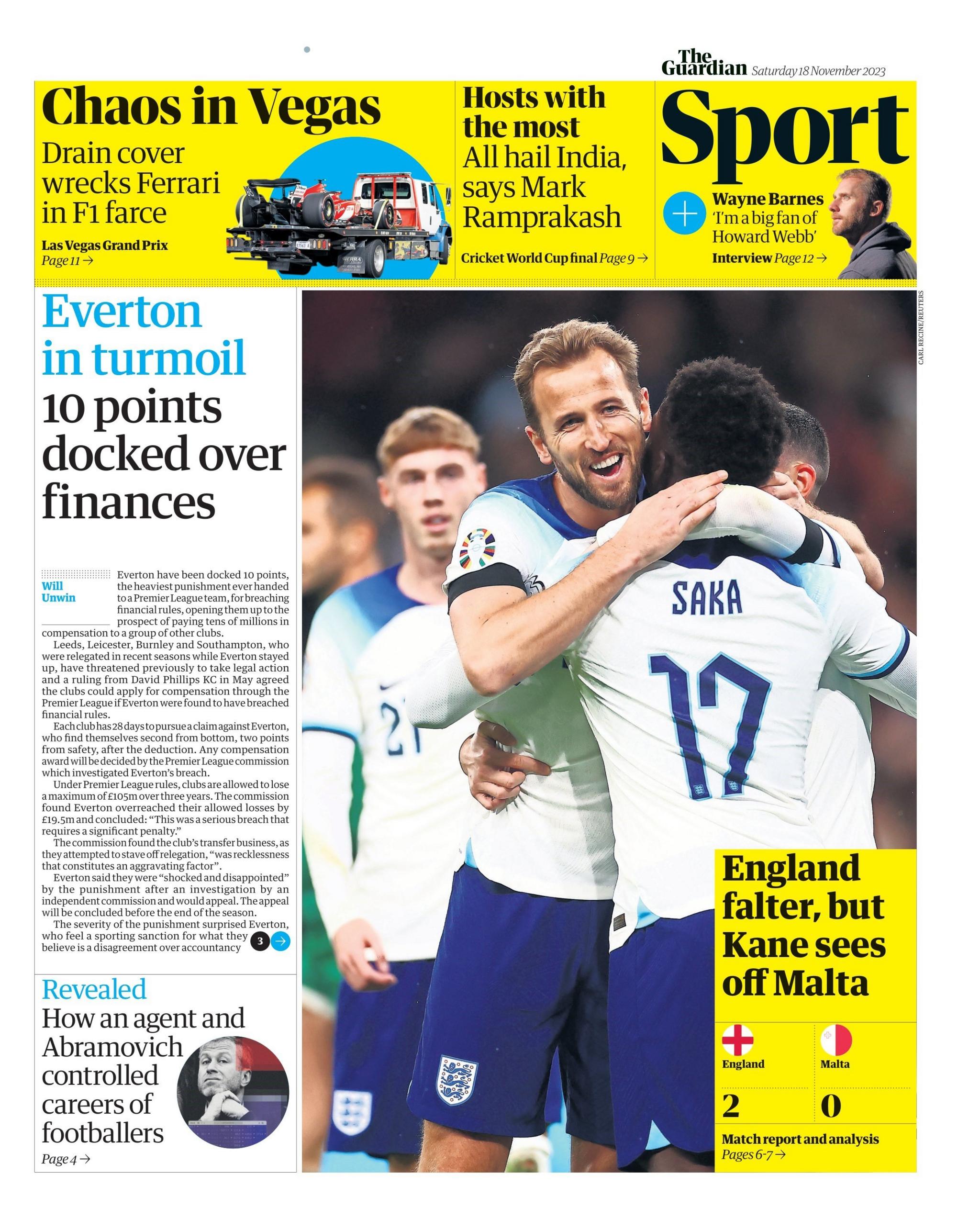 Saturday's back pages - BBC Sport