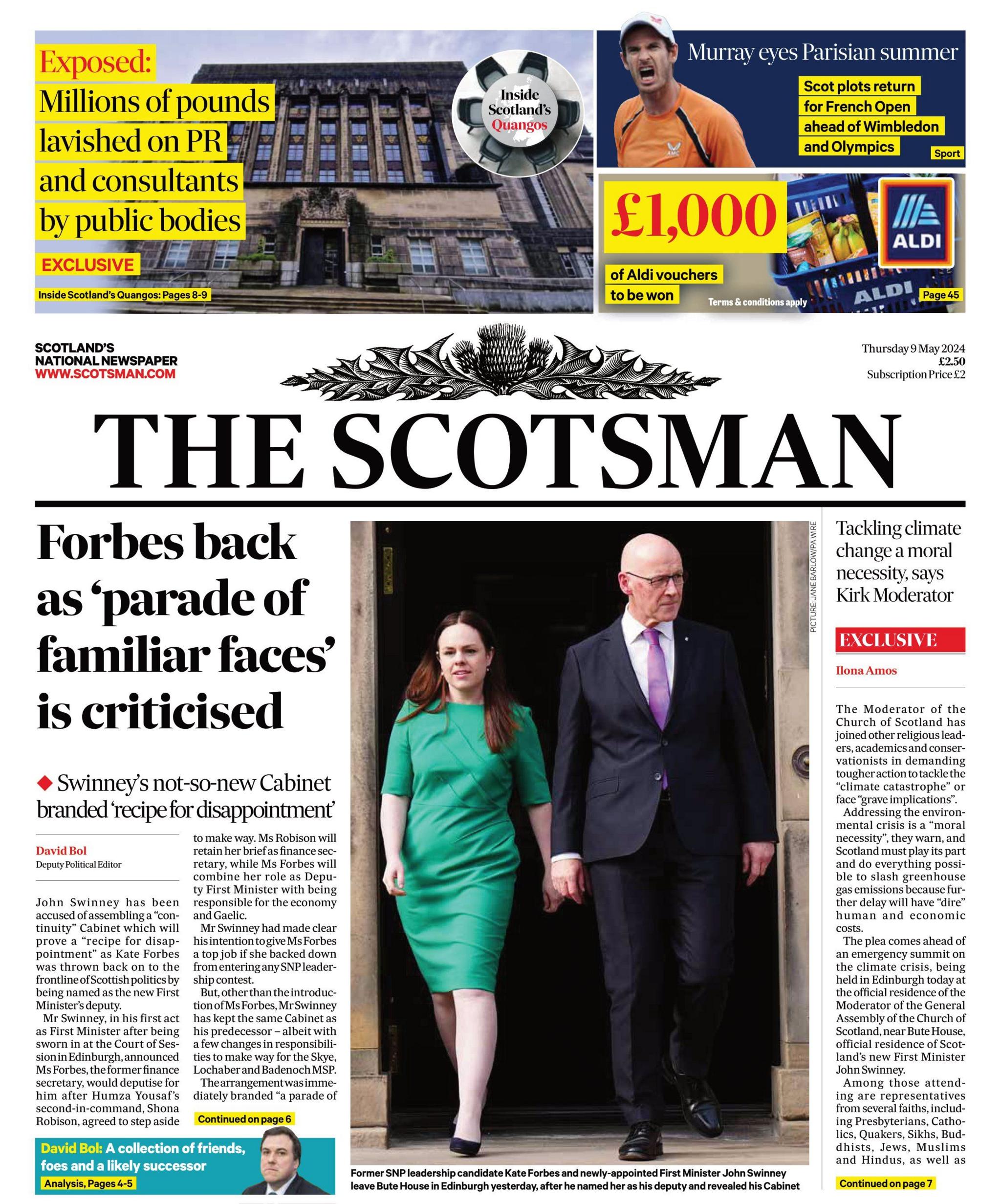 Scotland's papers: Kate Forbes returns to cabinet as deputy FM - BBC News