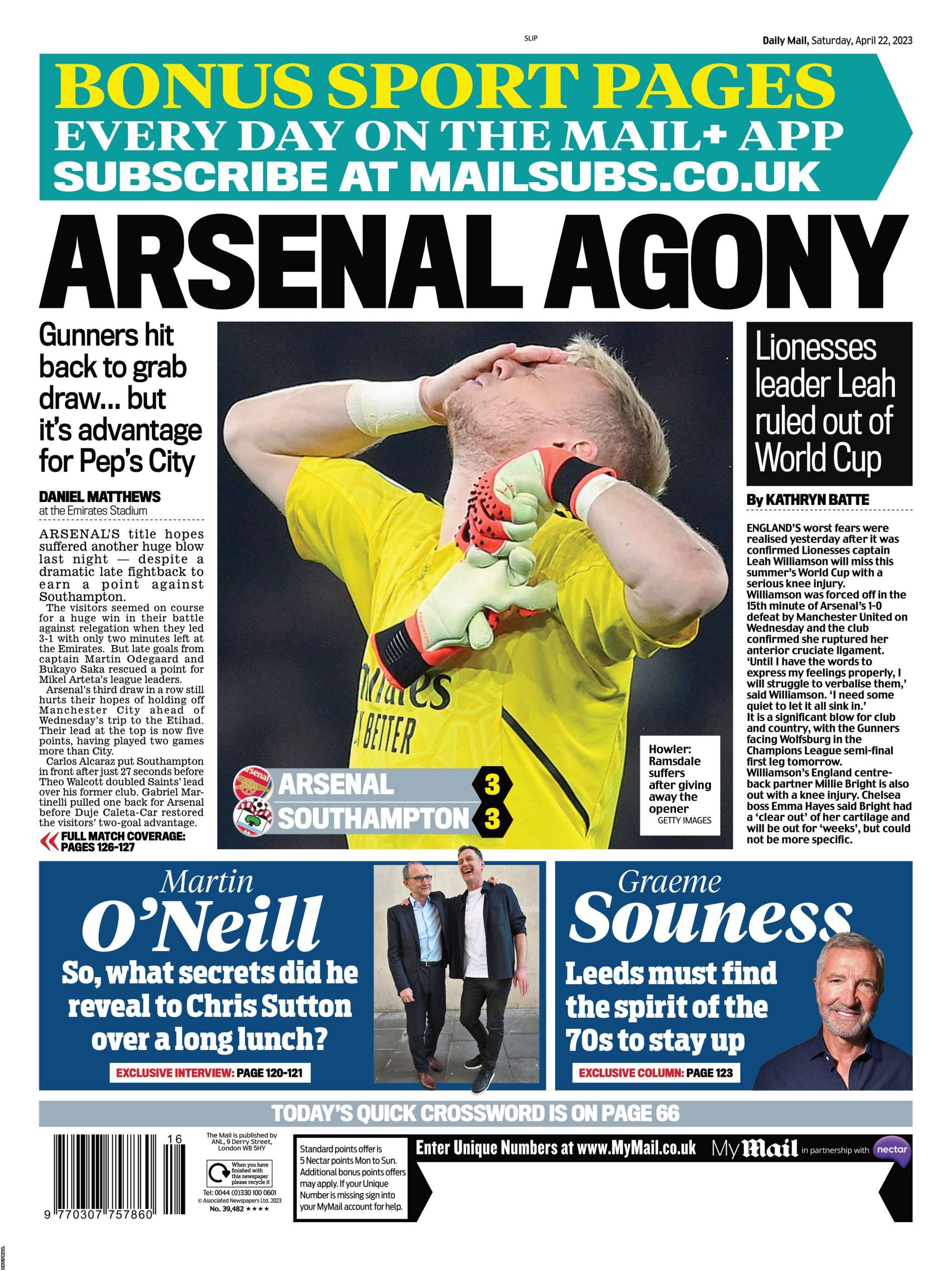 Saturday's back pages - BBC Sport