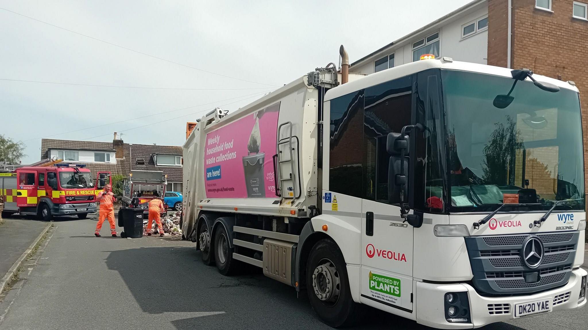 Wrongly discarded batteries ignited in Lancashire bin wagon - BBC News