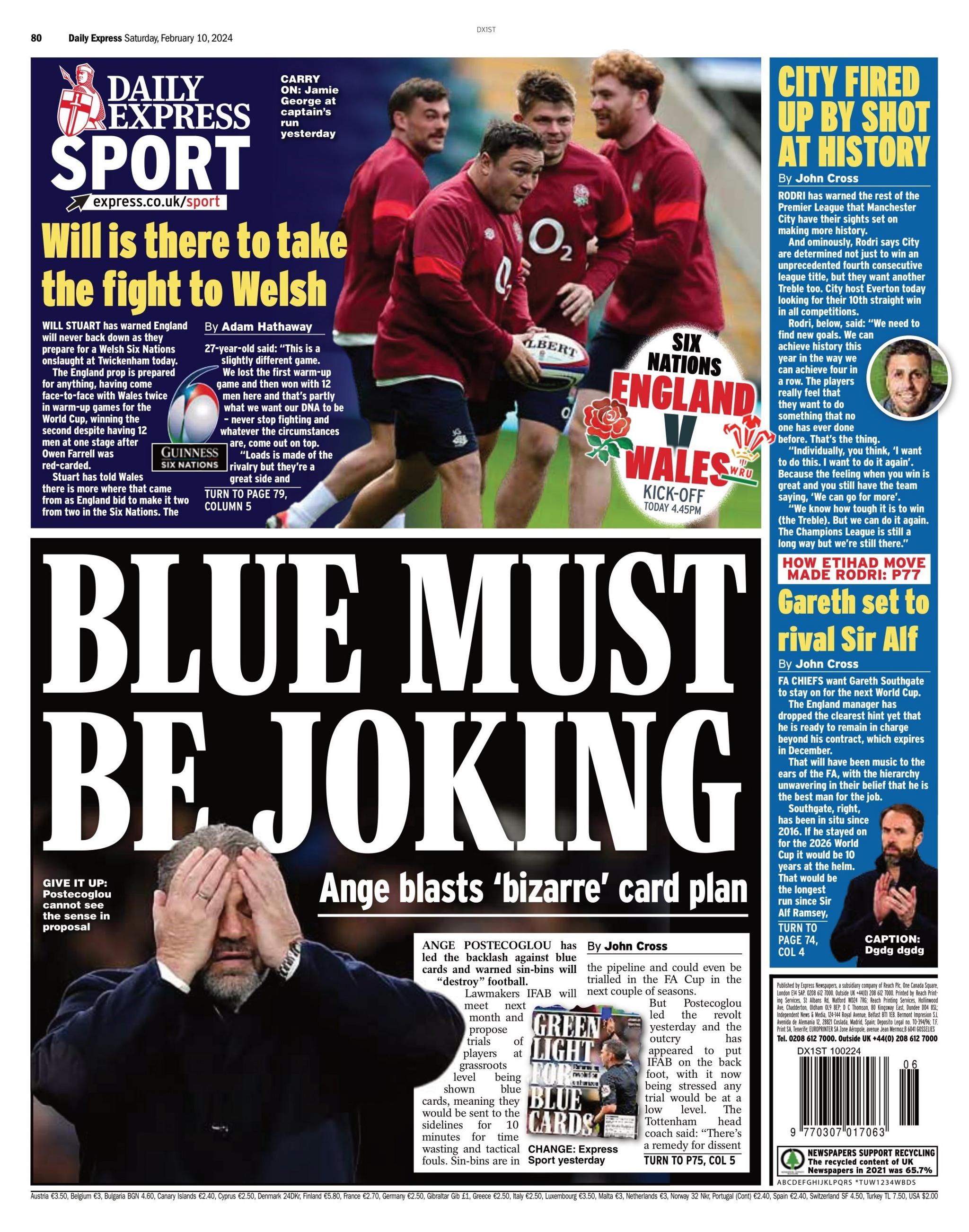Saturday's back pages - BBC Sport