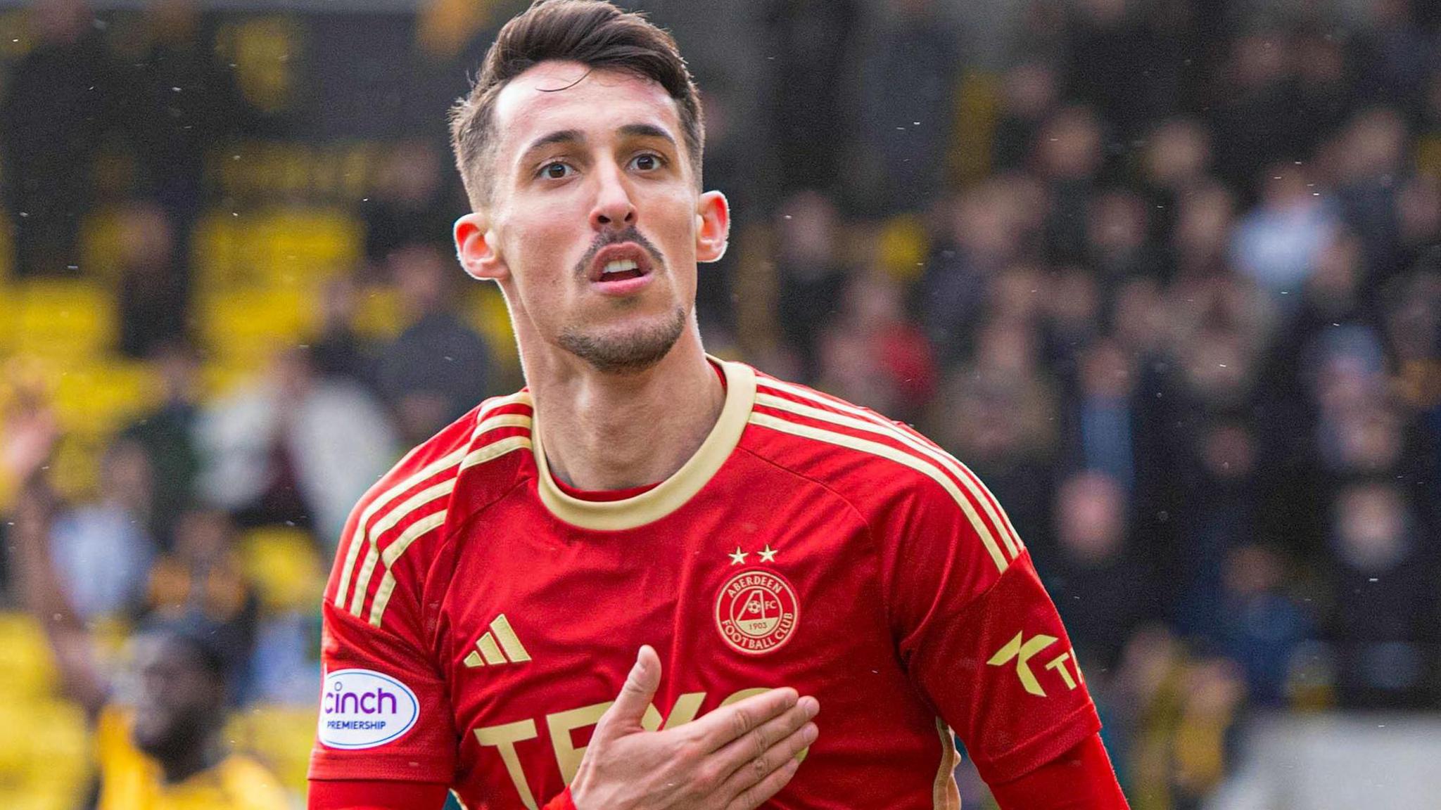 Aberdeen star Bojan Miovski's 'pleasure' at place in team of year - BBC ...