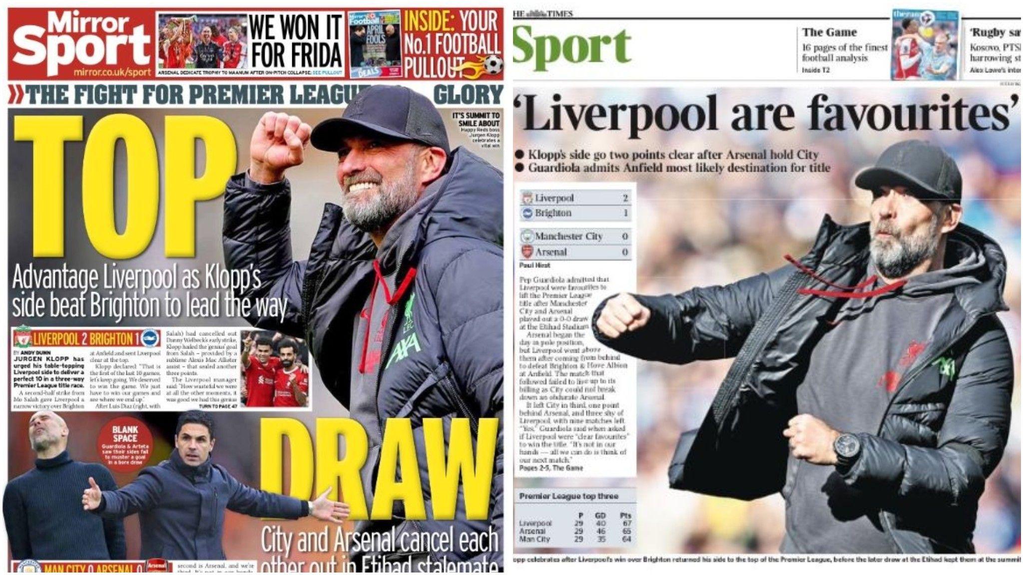 Liverpool: Newspapers on Premier League title race - BBC Sport