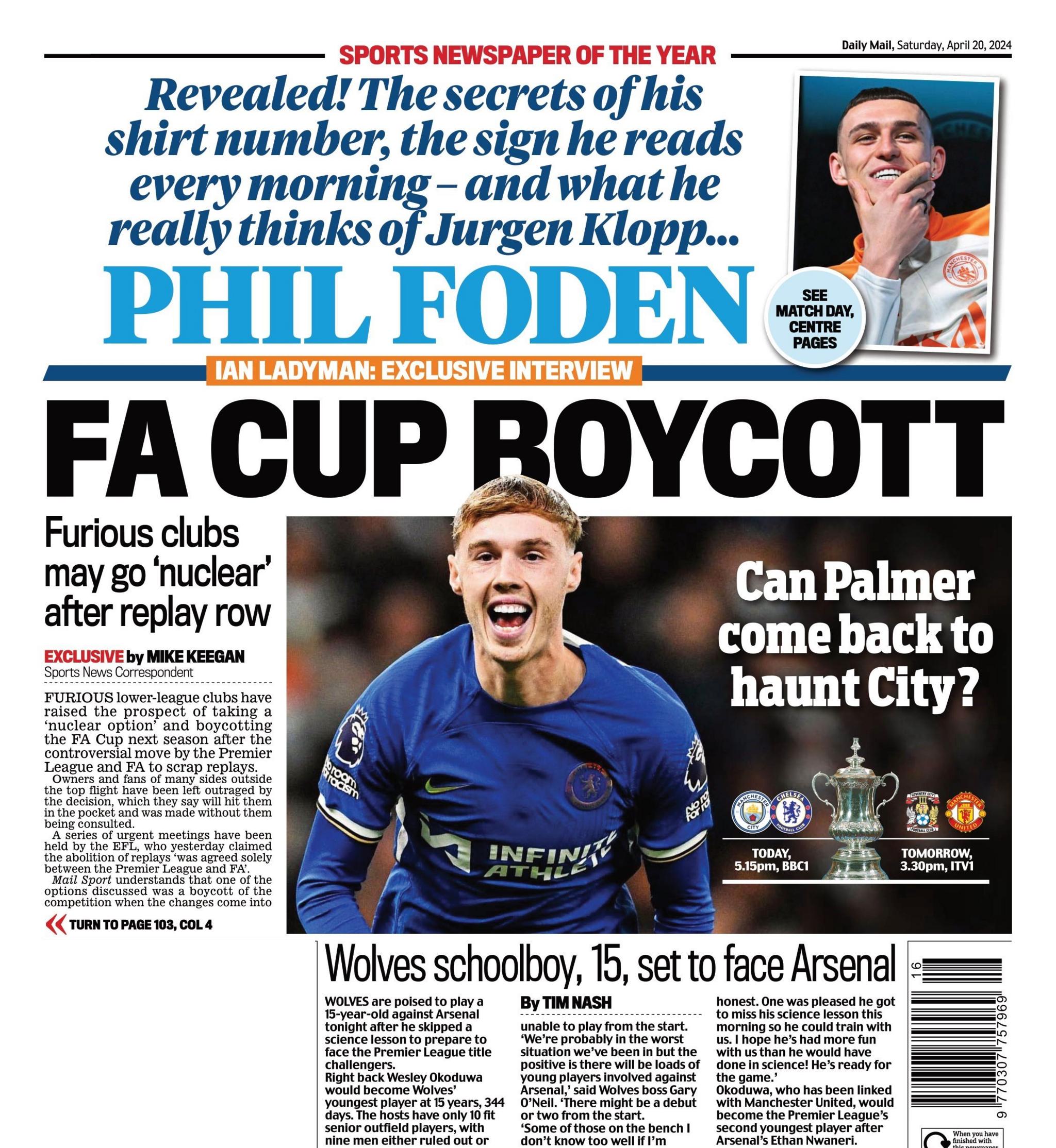 Saturday's back pages - BBC Sport