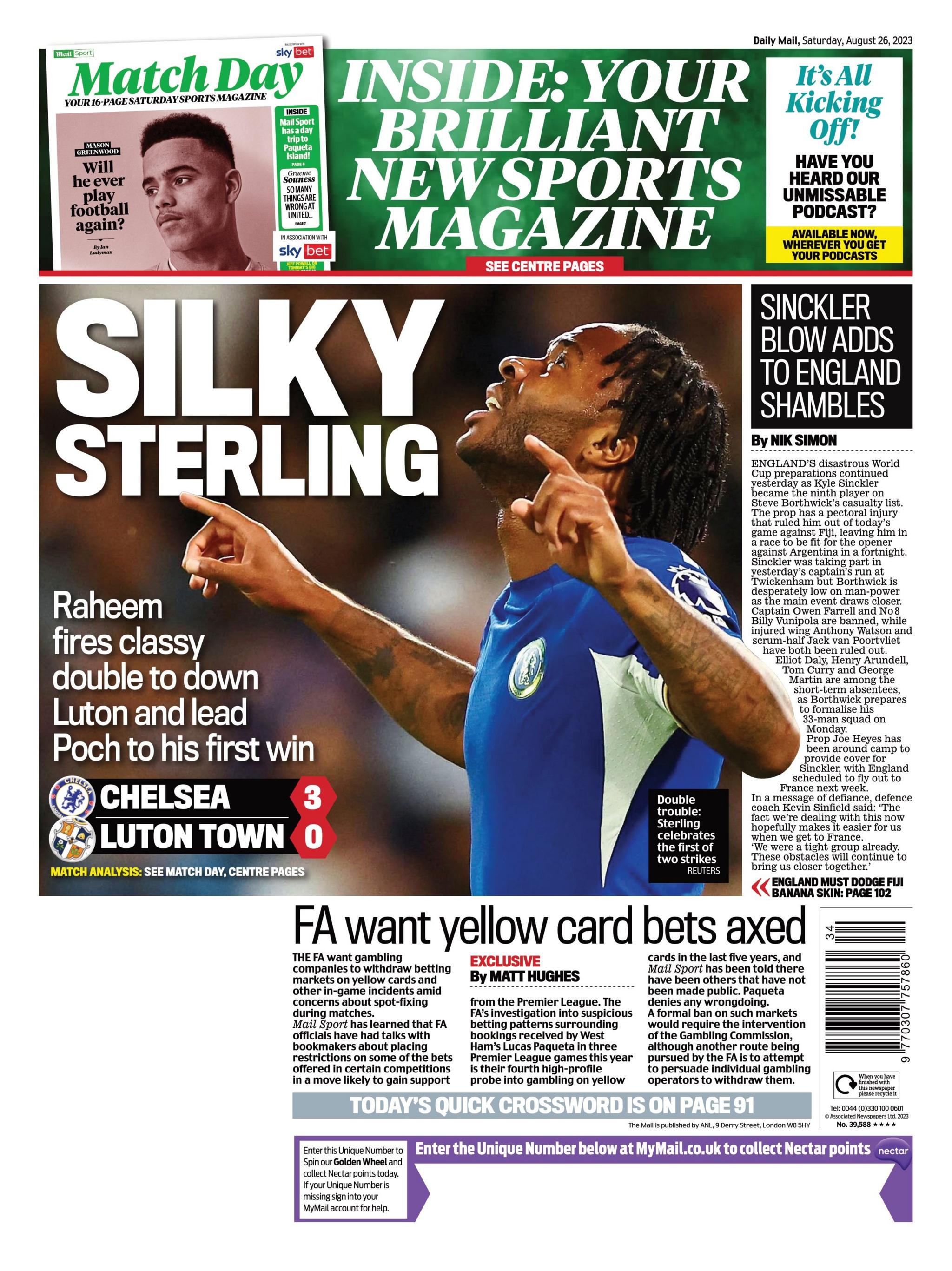 Saturday back pages - BBC Sport