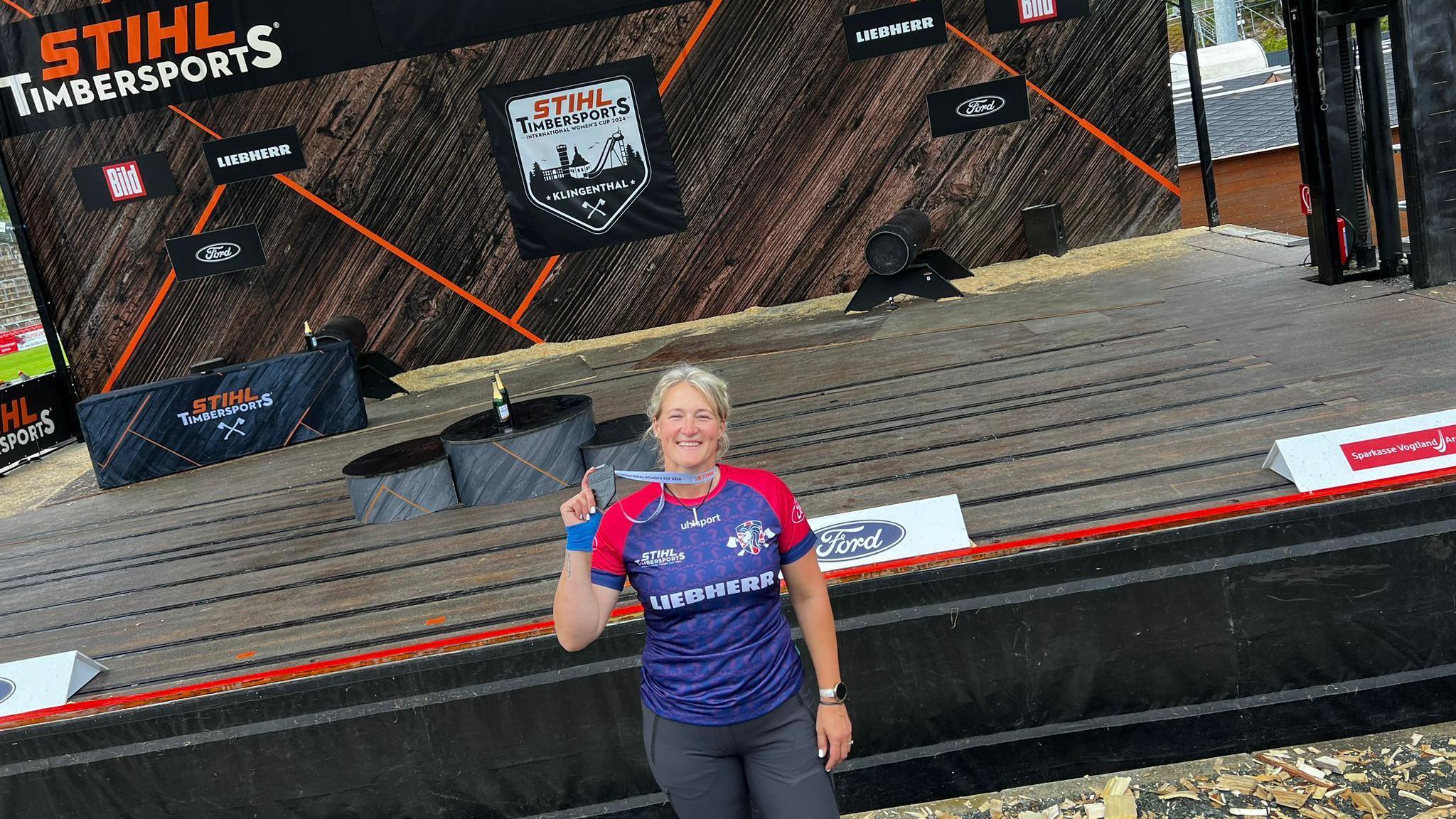 Timbersports champion from Oswestry competes weeks after childbirth ...