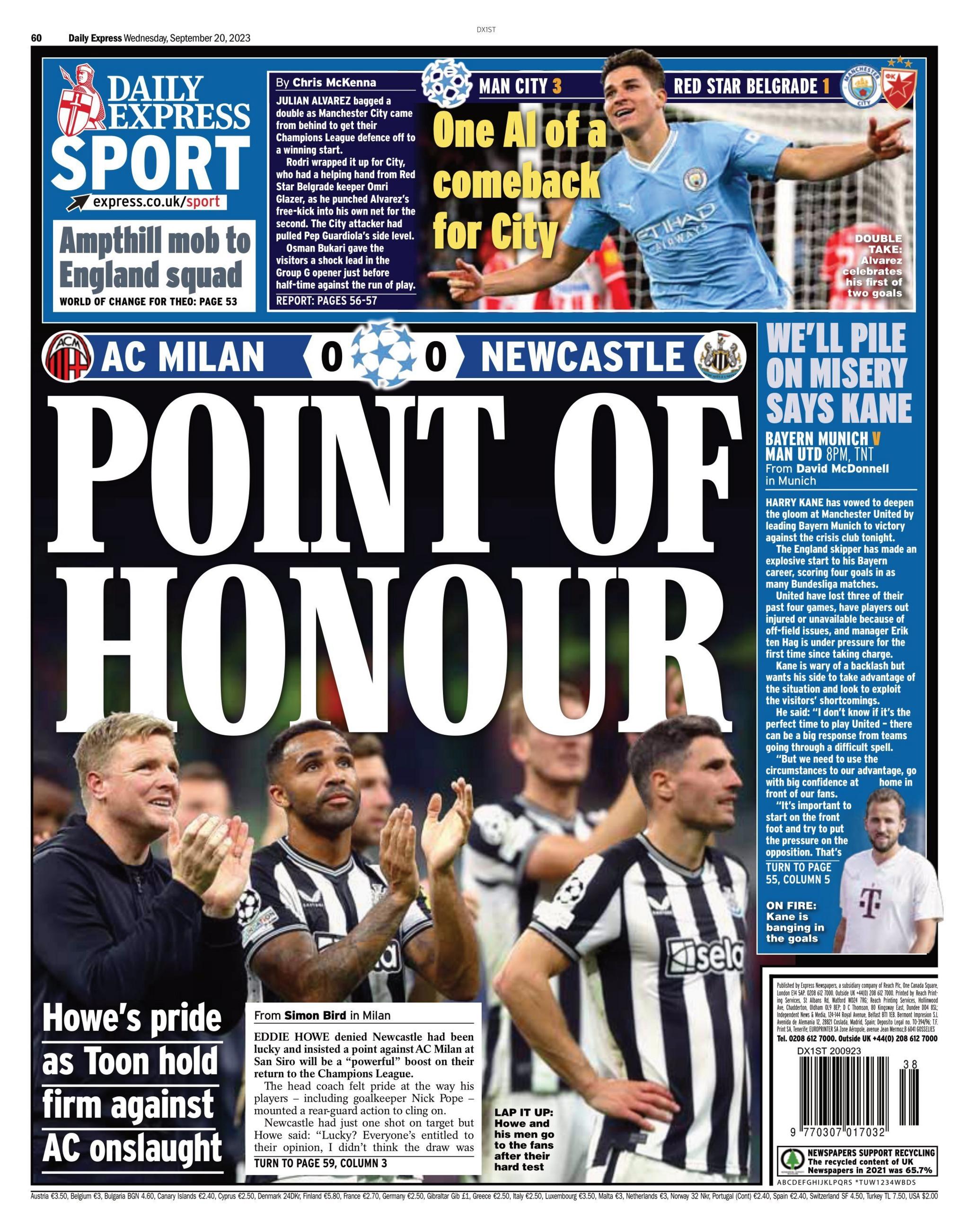 Wednesday's back pages - BBC Sport