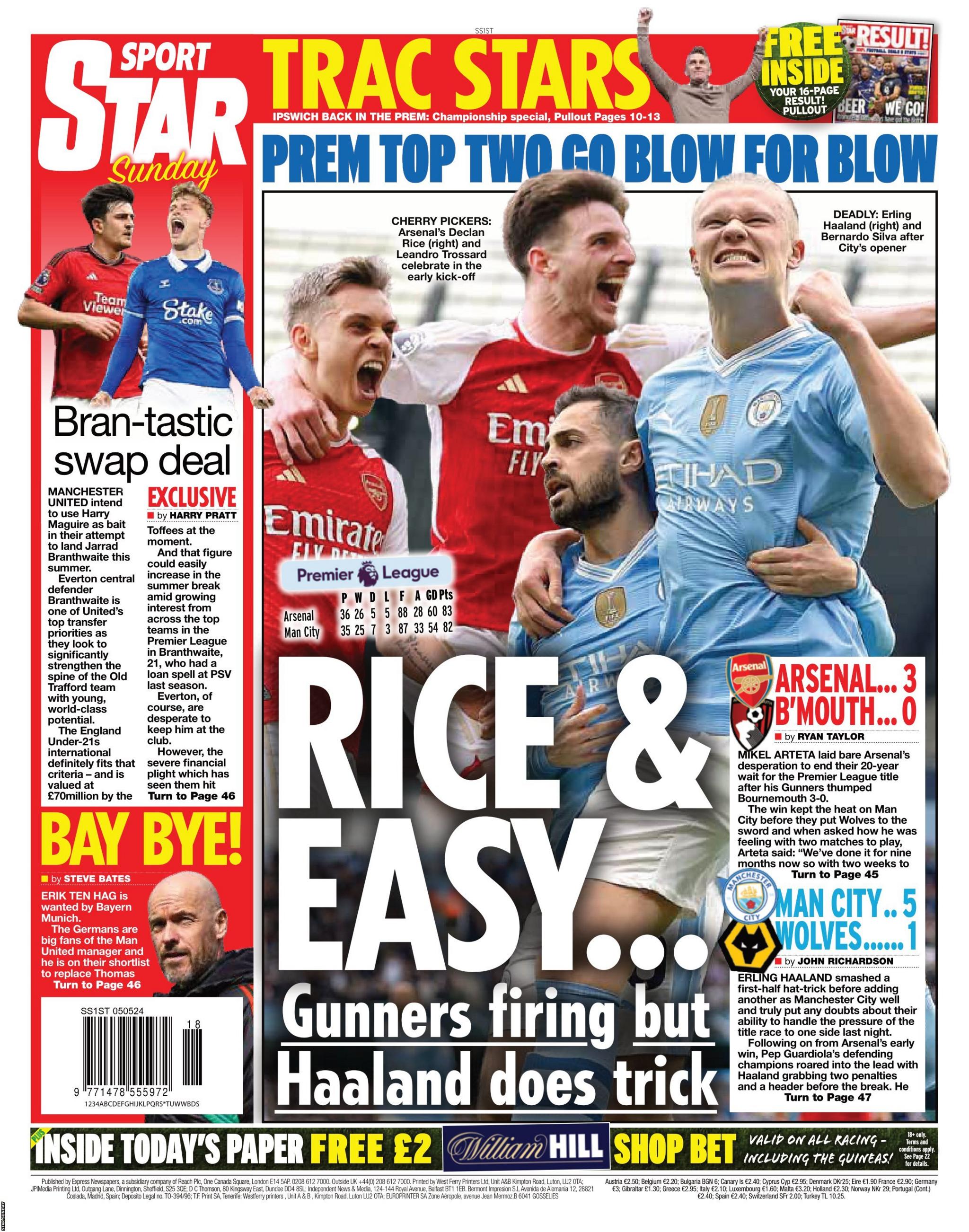 Sunday's sports pages - BBC Sport