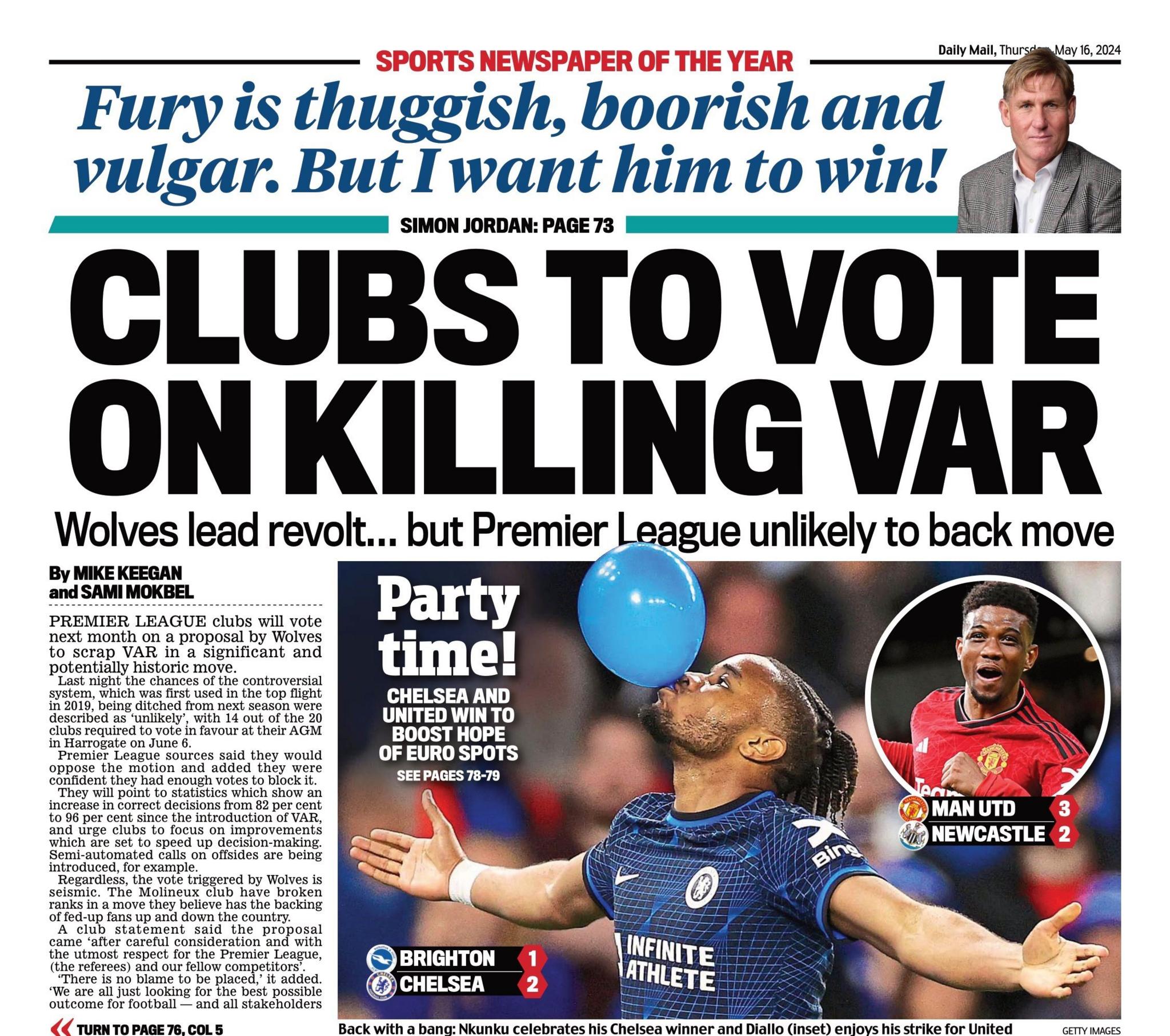 Thursday's back pages - BBC Sport