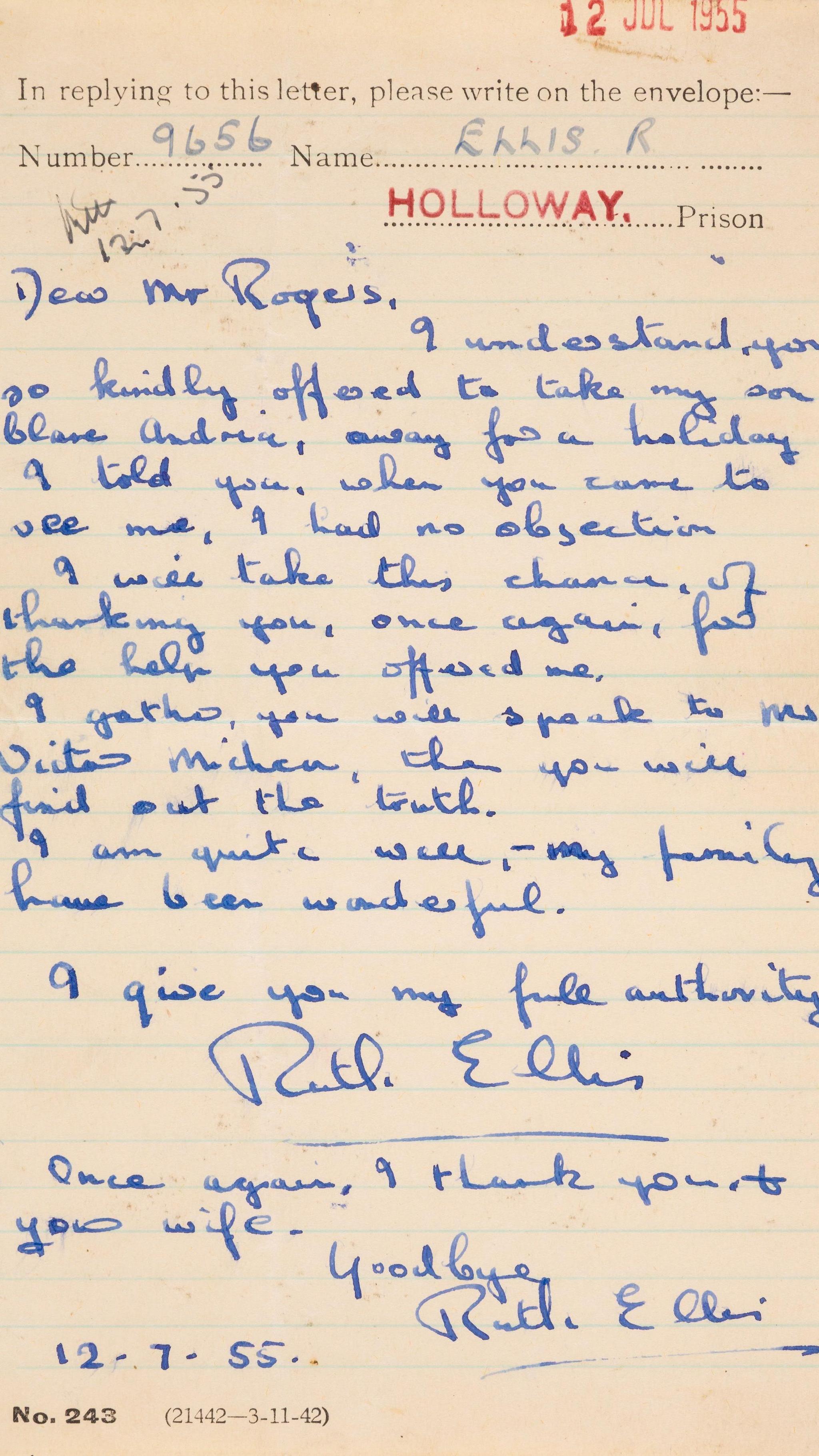 Find out the truth, says Ruth Elllis letter before execution - BBC News