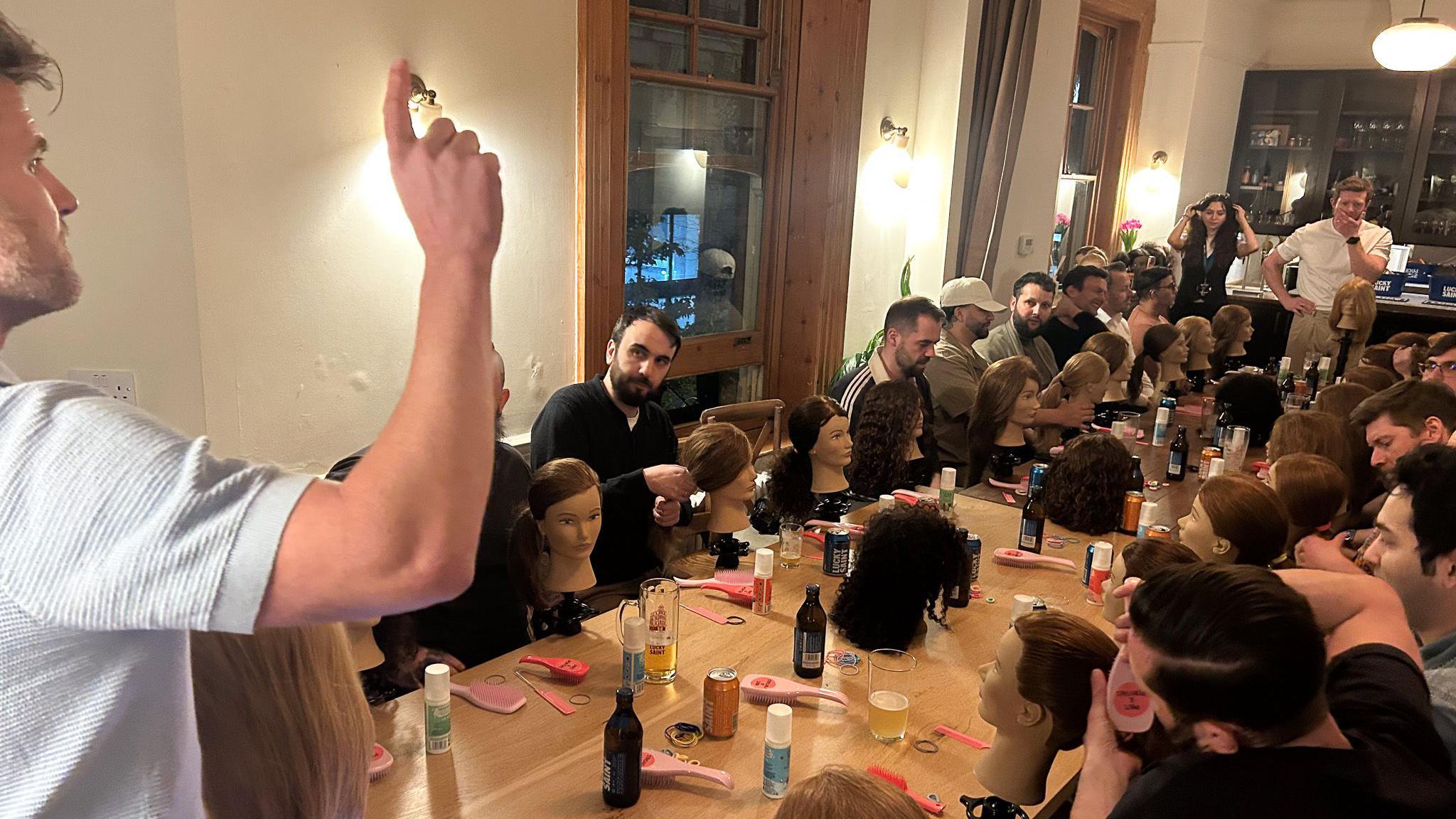 Pints and Ponytails: Men learn how to style their daughters' hair - BBC ...