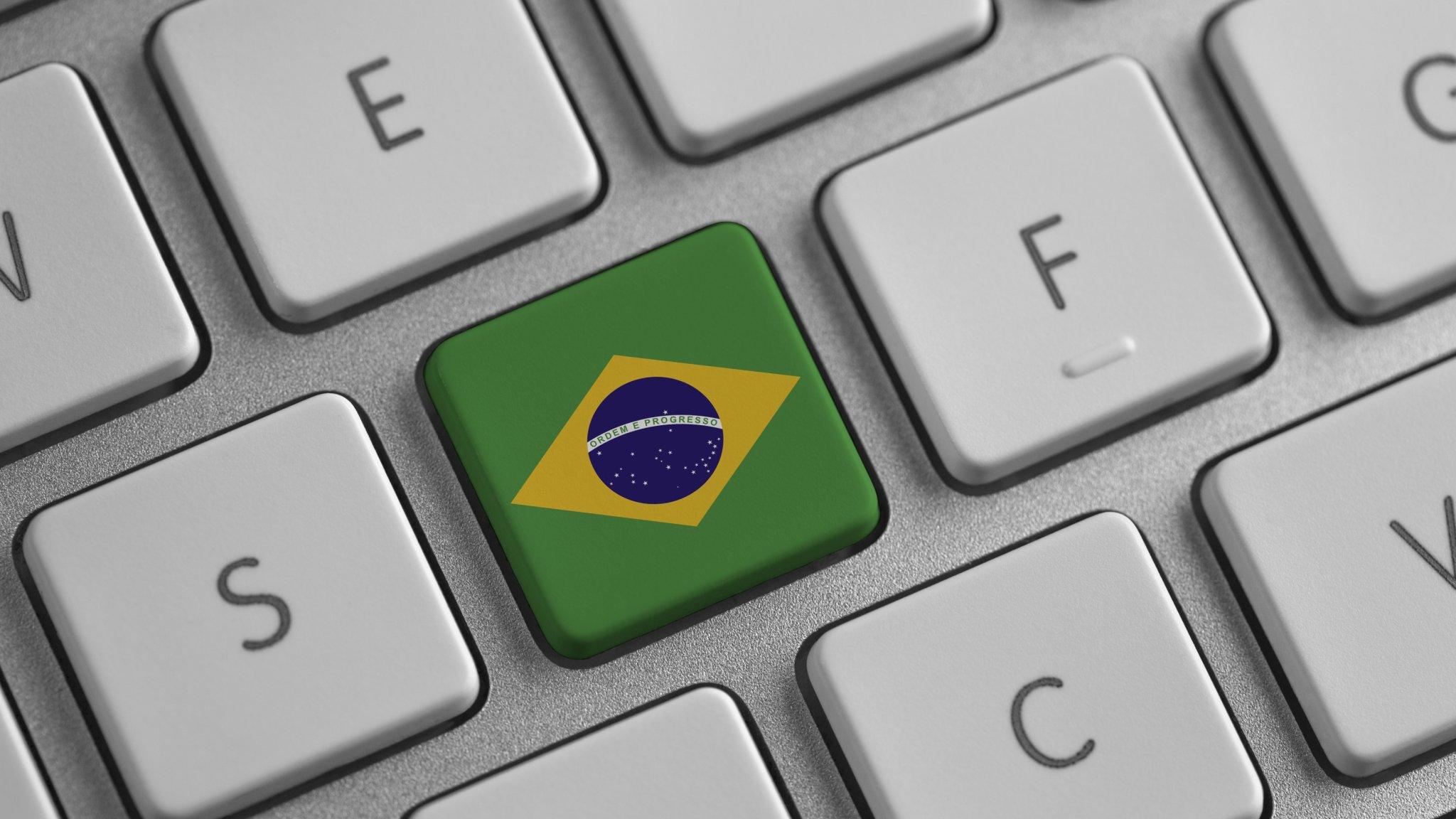 Keypad with Brazil flag