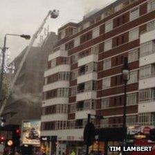 Six rescued from fire at flats in Tottenham Court Road - BBC News