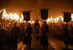 Up Helly Aa: Europe's biggest fire festival is held in Shetland - BBC News