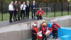 William and Kate: Royal couple meet young firefighters in NI - BBC News
