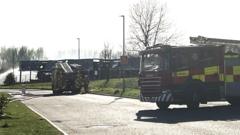 Residents' terror over huge fire at battery plant in Kilwinning - BBC News