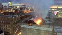 Large fire damages Manchester city centre CWS building - BBC News