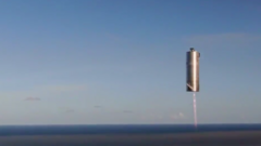 SpaceX: Musk's 'Mars ship' prototype aces 150m test flight - BBC News