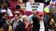 Outrage as 'lock her up' chant hits Canada - BBC News