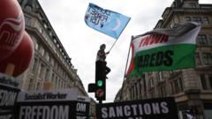 London protests: Thousands march through capital in day of protest ...
