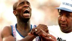 Retired athlete Derek Redmond relives iconic Olympic moment - BBC News