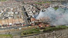 Firefighters tackle huge blaze at derelict Blackpool hotel - BBC News