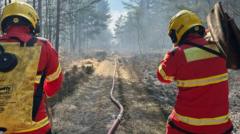 Dorset heath fires due to 'human intervention', fire service says - BBC ...